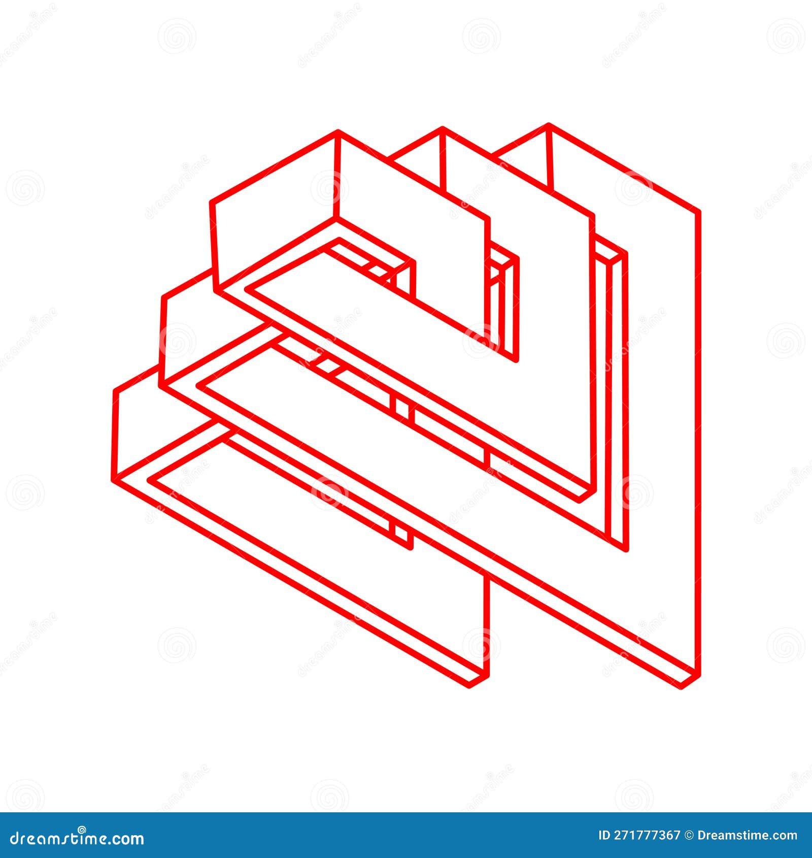 Paradox Geometry. Optical Illusion Object. Sacred Geometric Figures. Op ...