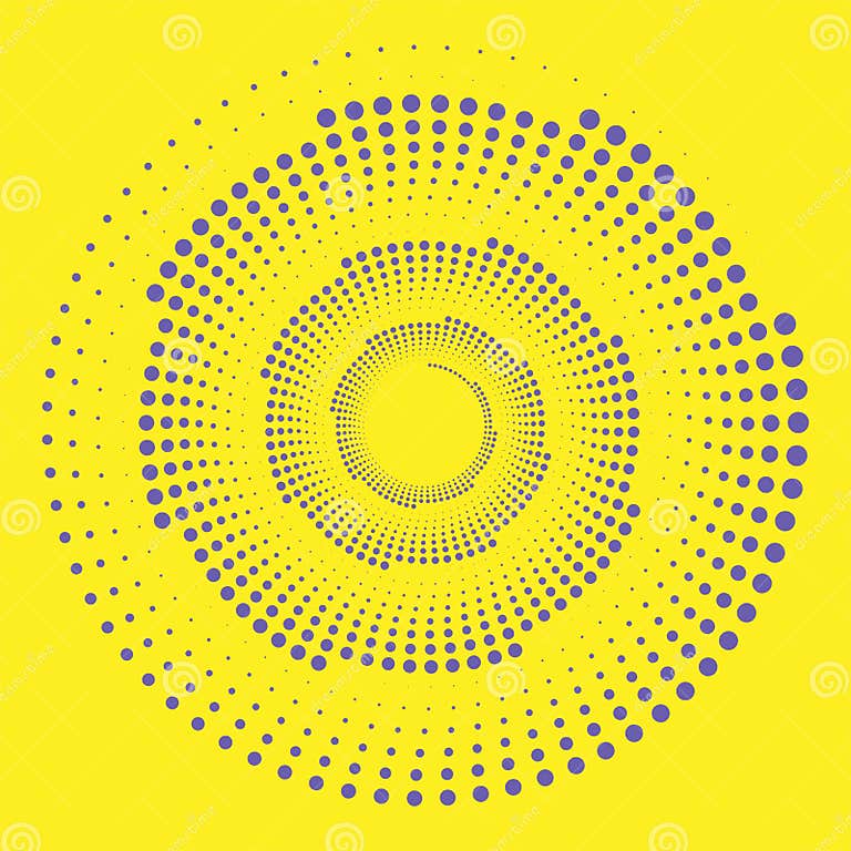 Vortex Dotted Very Peri Frame. Modern Geometric Shape. Optical Illusion ...