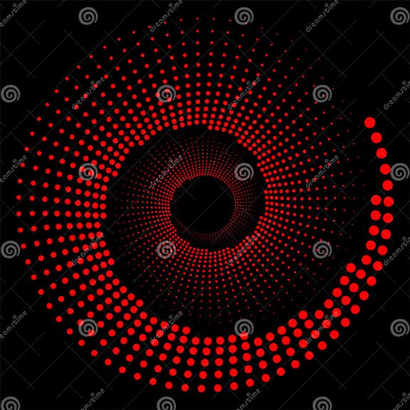 Circle Red Dots Isolated on the Black Background. Design Element for ...