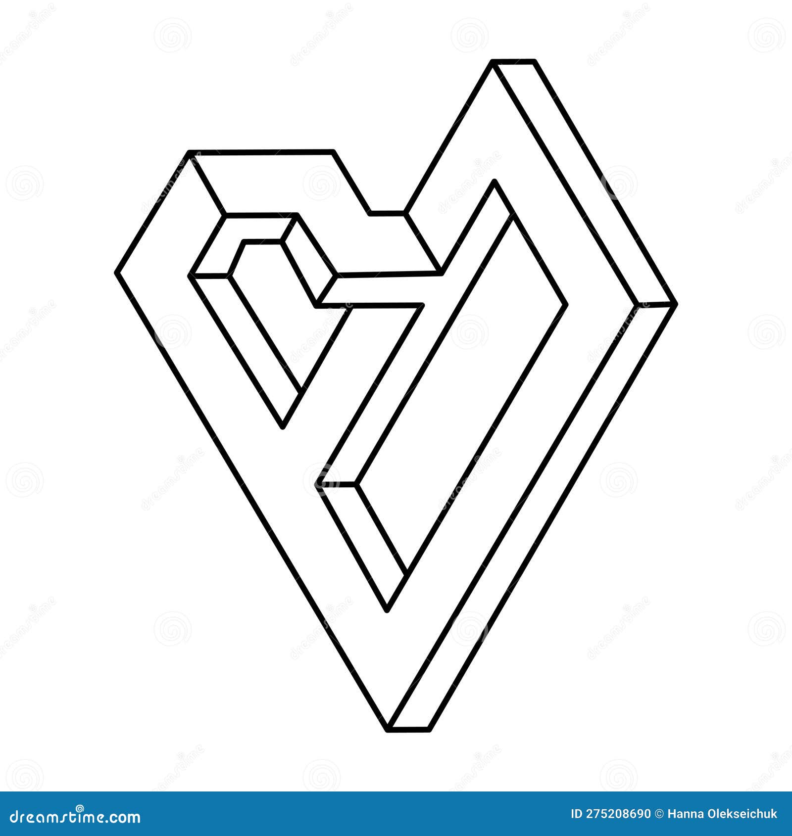 Optical Illusion Shape, Geometric Figures, Impossible Objects. Optical ...