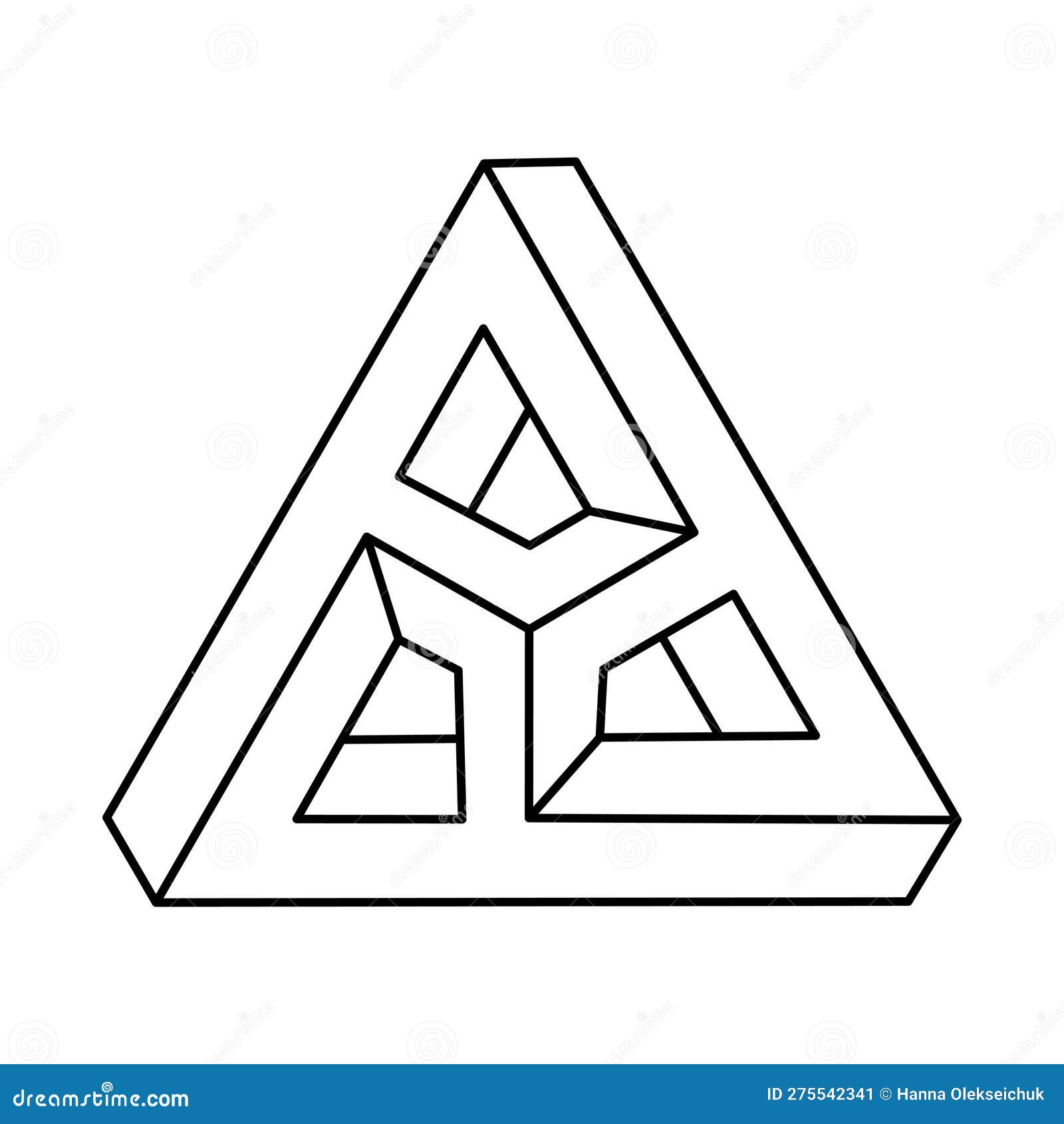 Impossible Shapes. Optical Illusion Figure. Abstract Eternal Geometric ...