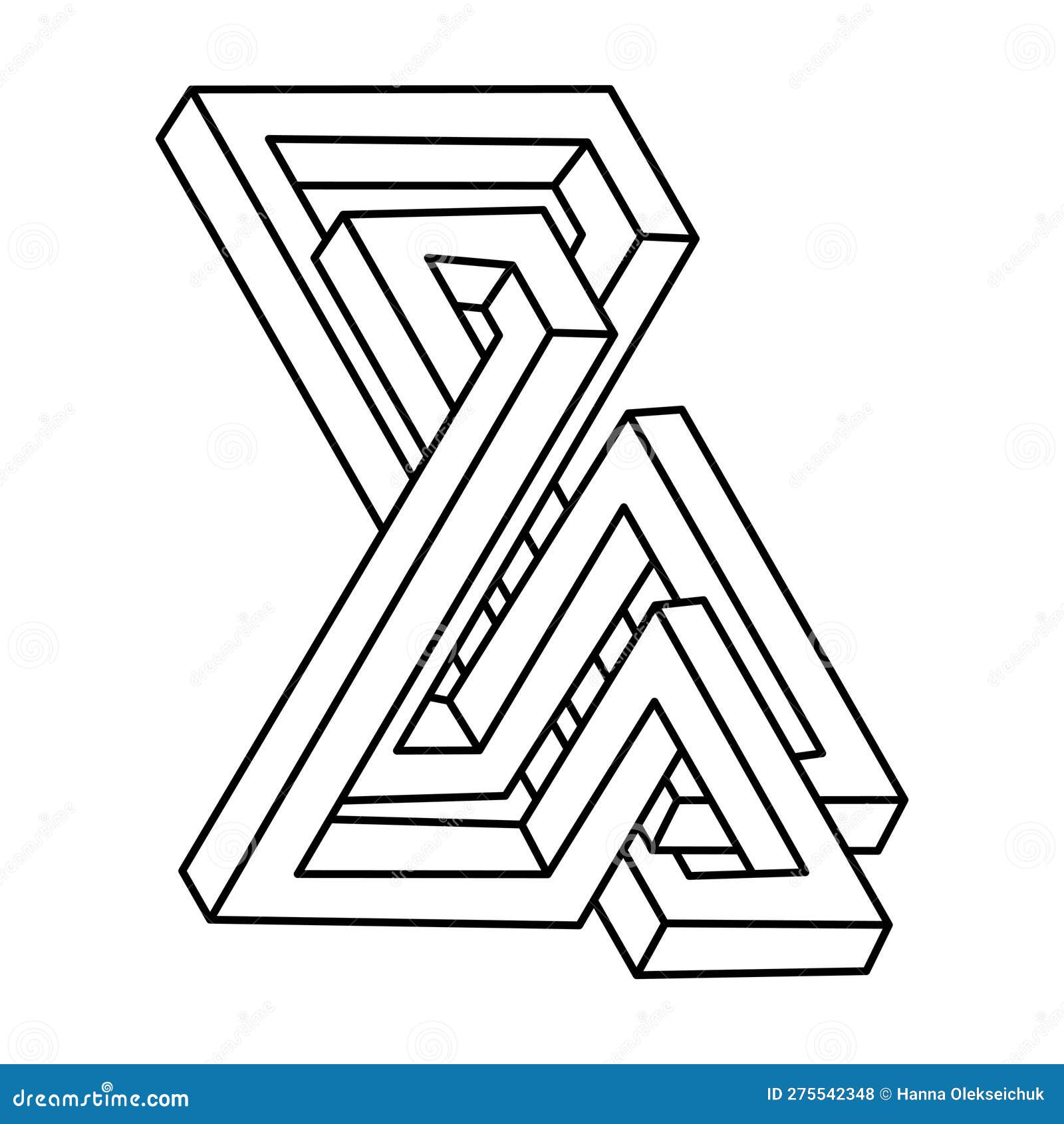 Graphic Impossible Shapes. Circle, Square And Triangle Symbols With ...