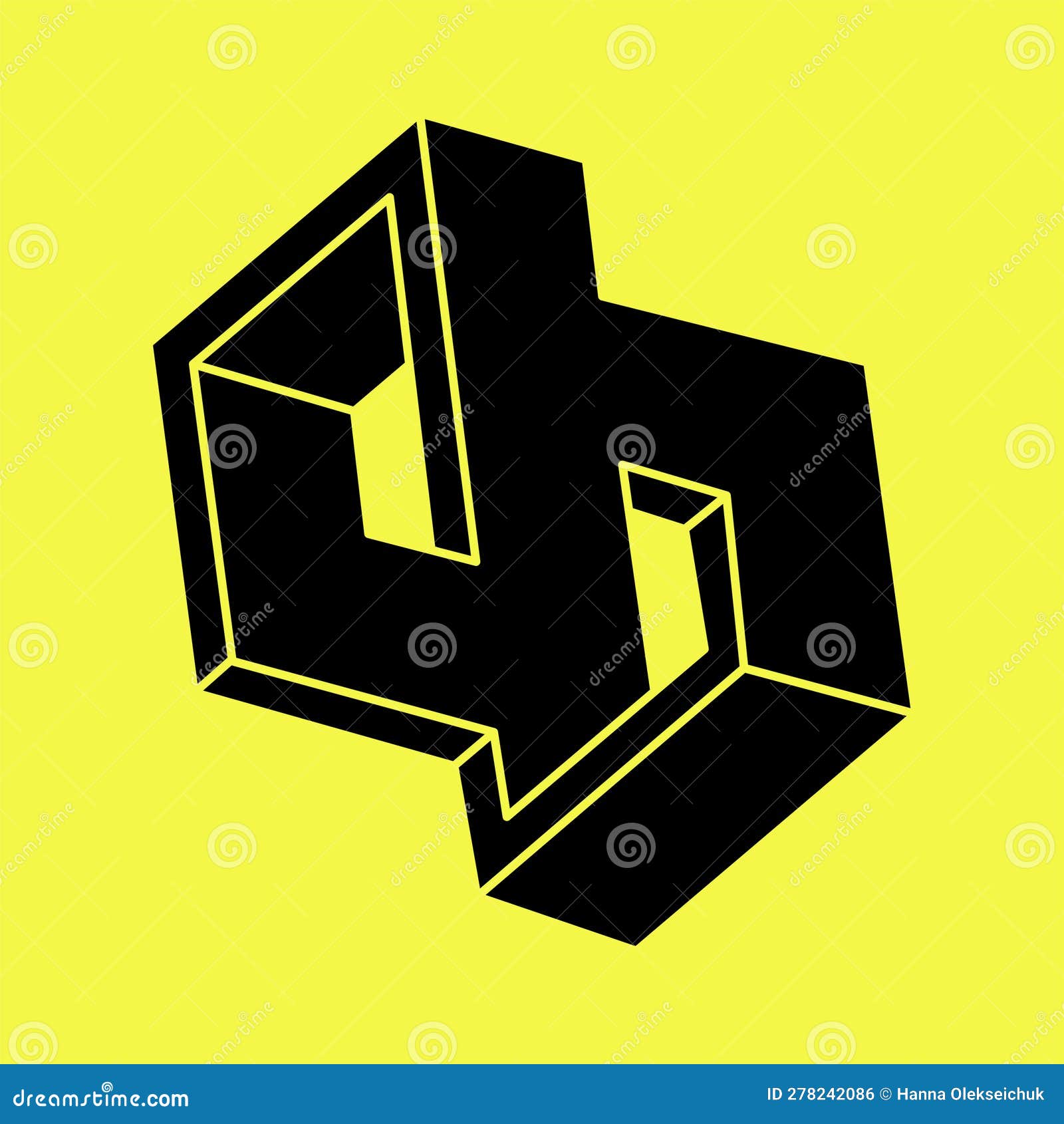 Escher Paradox. Optical Illusion Object. Sacred Geometric Figure ...