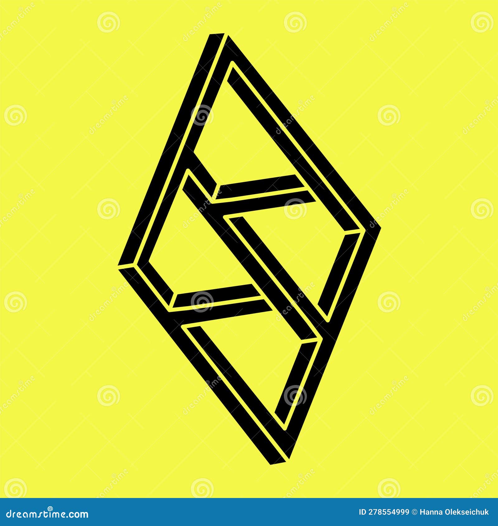 Escher Paradox Geometry. Optical Illusion Object. Sacred Geometric ...