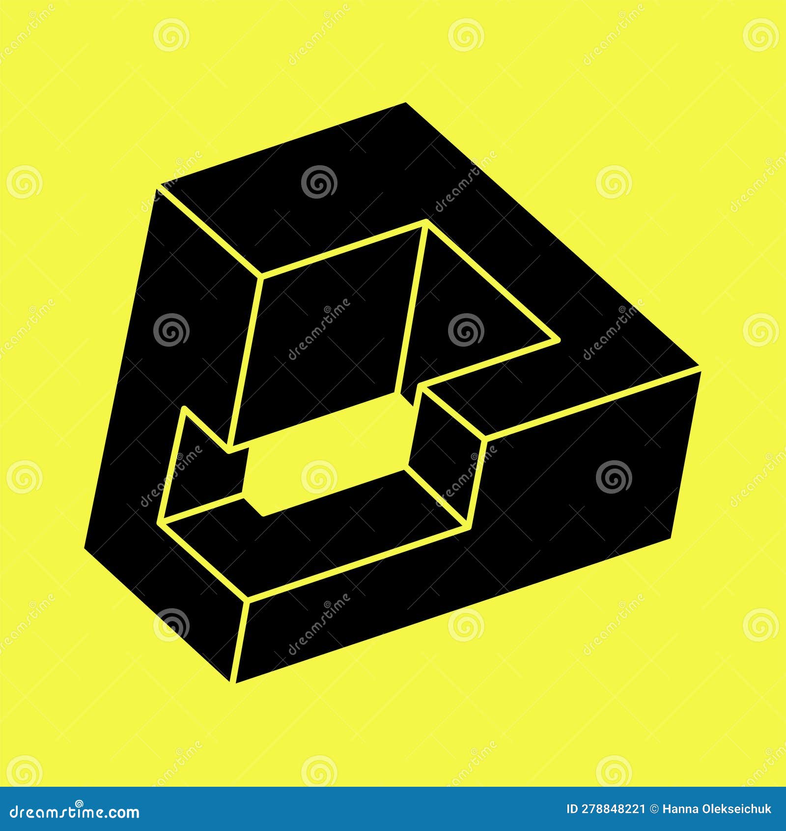 Optical Illusion. Impossible Shapes. Optical Art Object. Geometric ...