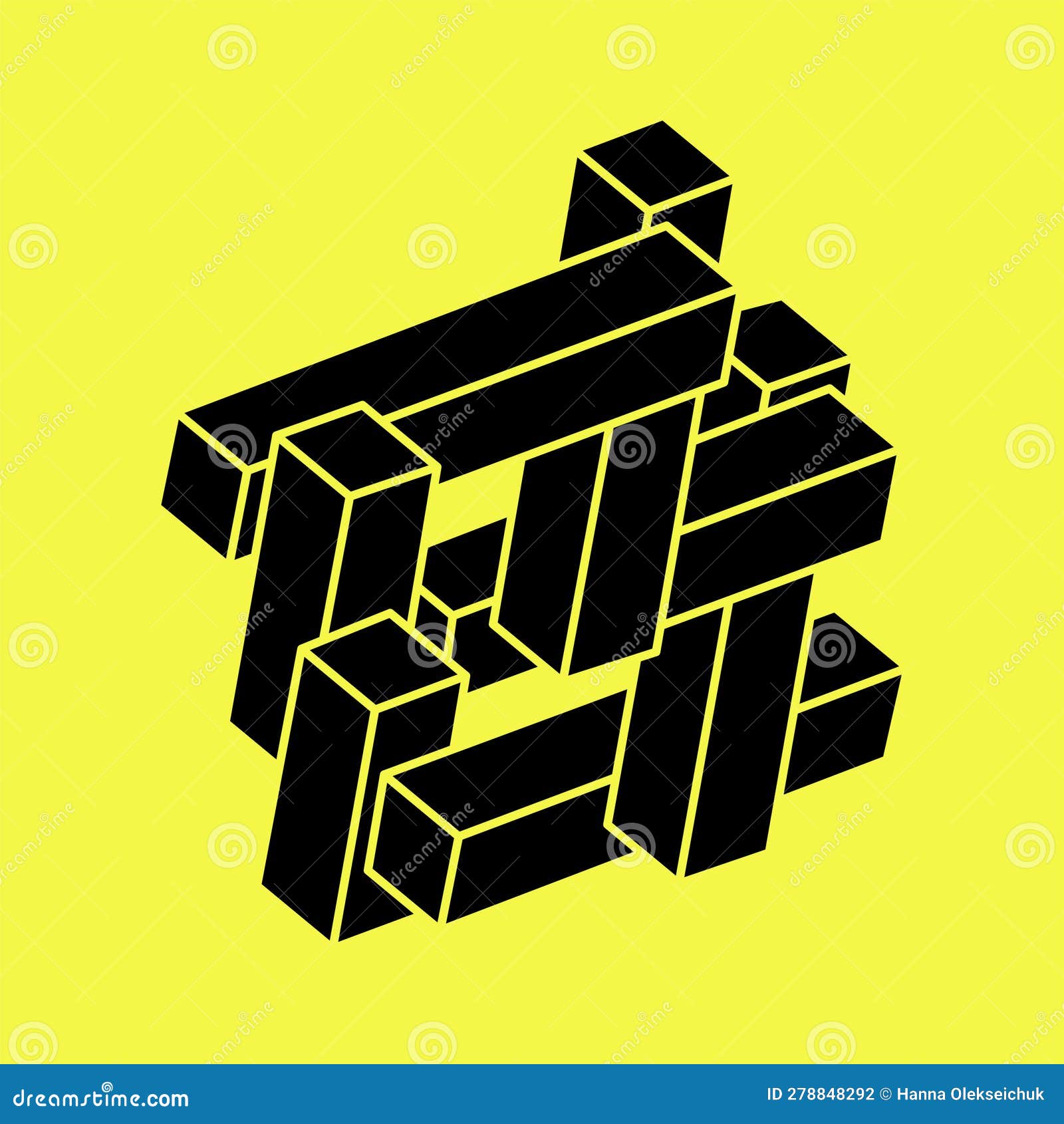 Optical Illusion Figure. Illusion Shapes. 3d Geometry. Sacred Geometry ...