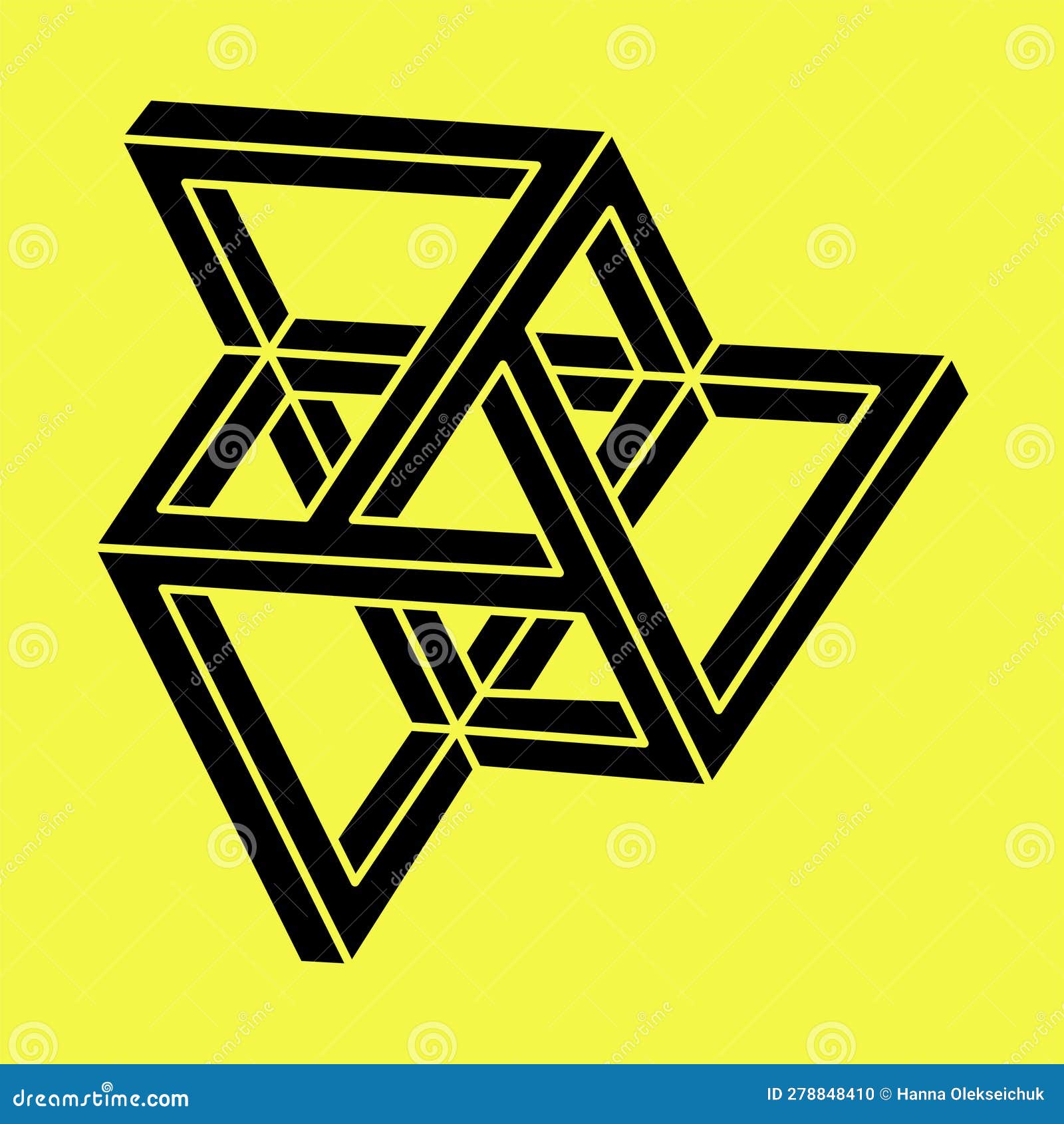 Impossible Optical Illusion Shapes. Geometry. Optical Art Object ...