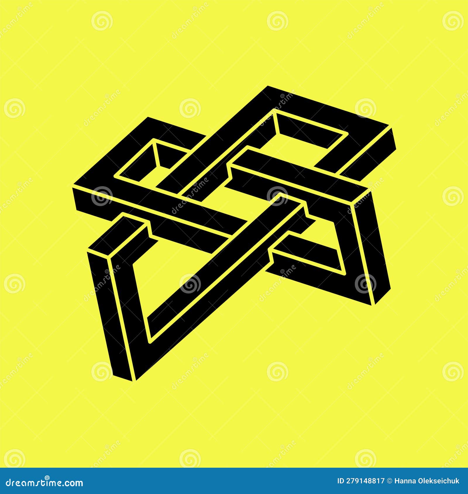 Impossible Optical Illusion Shapes. Optical Art Object. Sacred Geometry ...