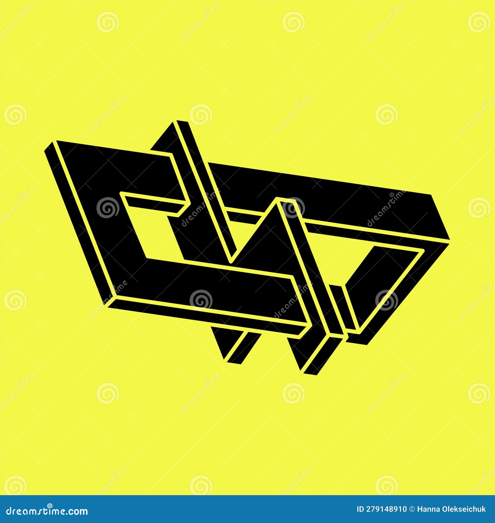 Impossible Optical Illusion Shapes. Optical Art Object. Escher Style ...