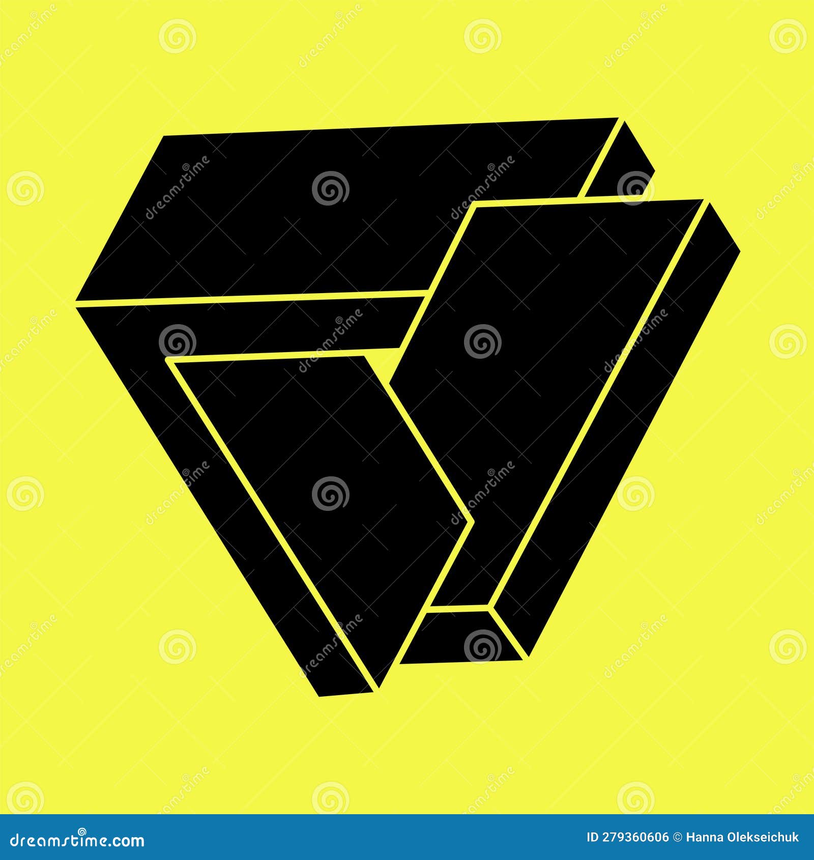 Escher Paradox Geometry. Optical Illusion Object. Sacred Geometric ...
