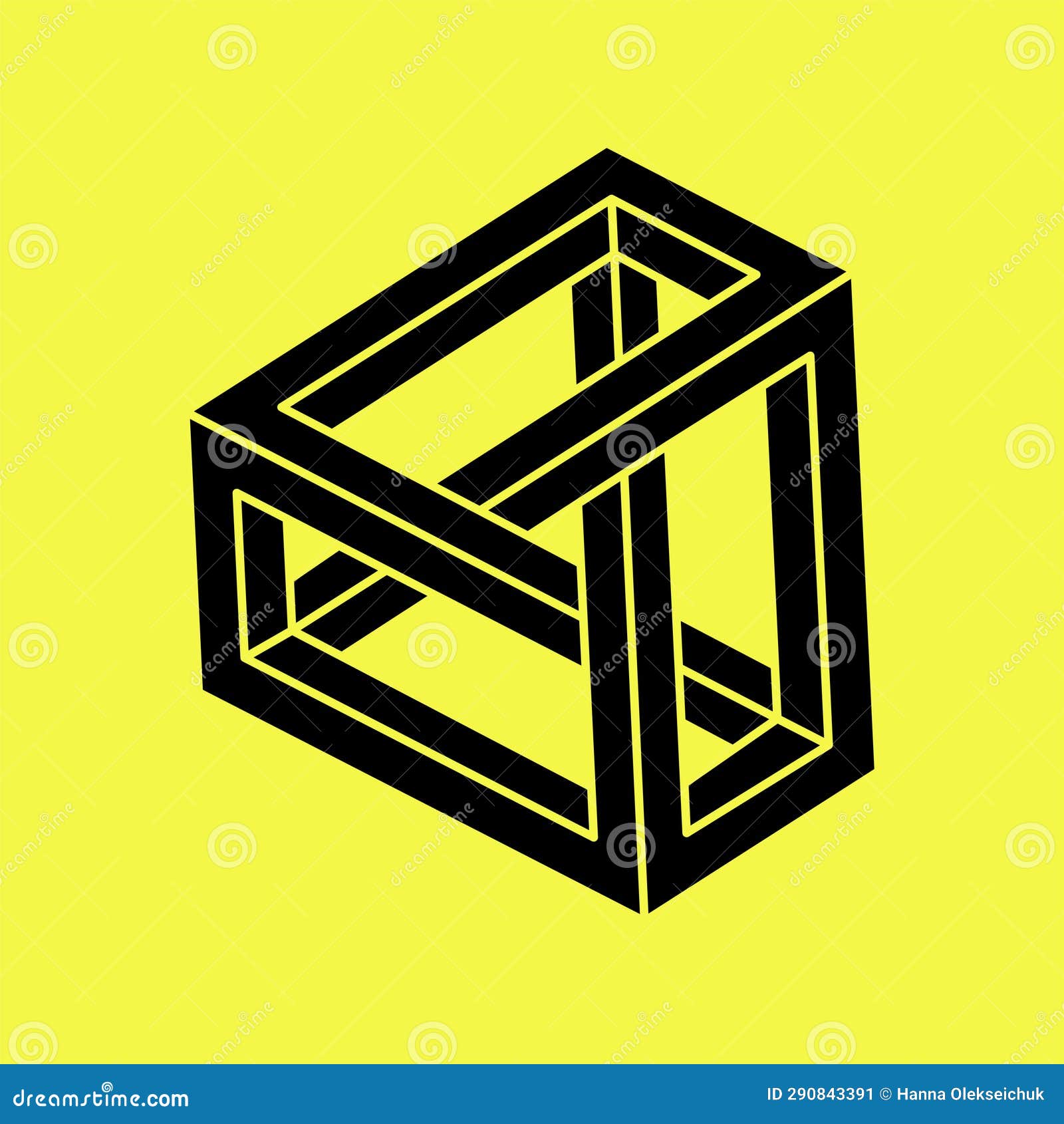 Impossible Optical Illusion Shapes. Optical Art Object. Escher Style ...