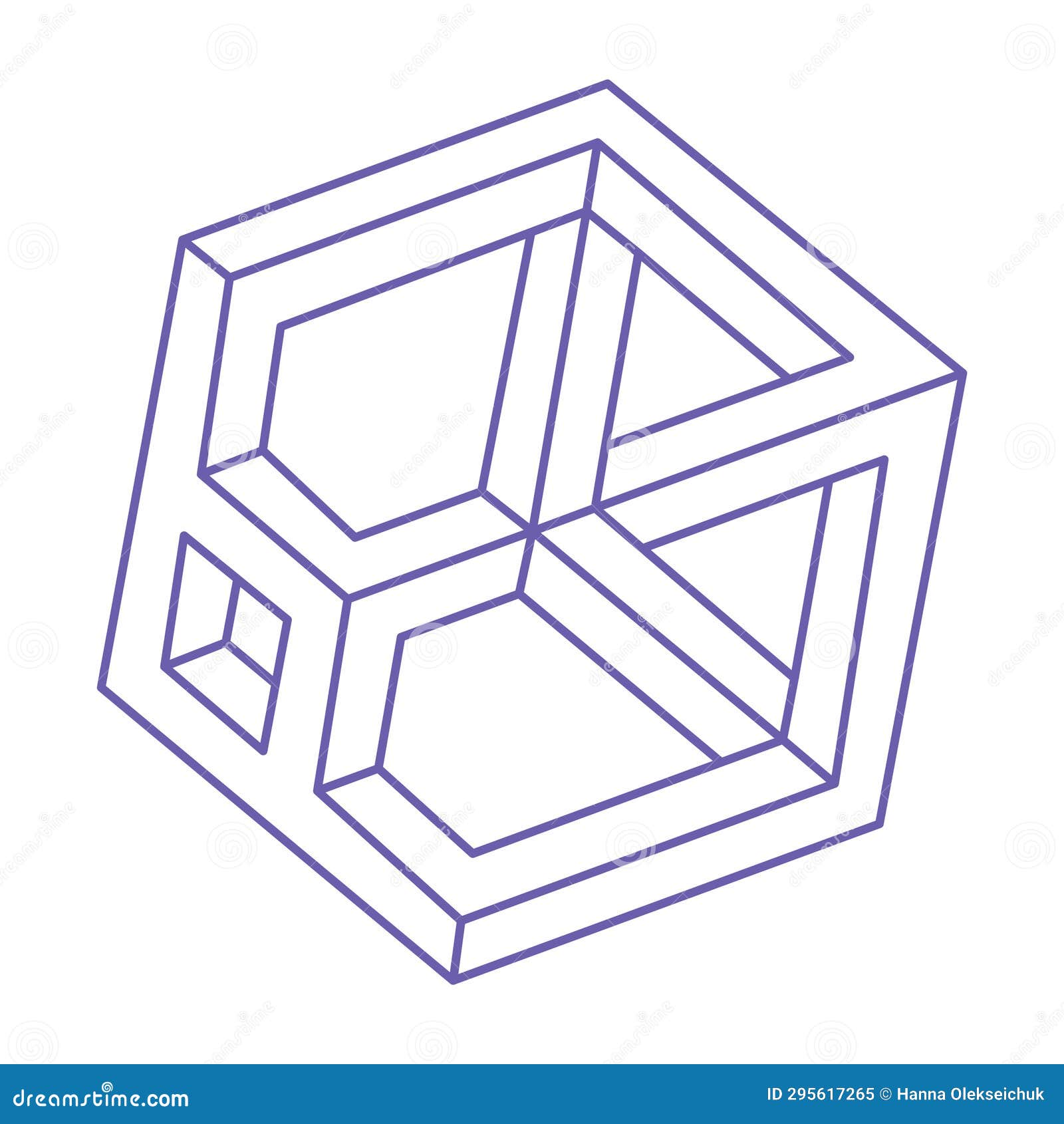 Illusion Shapes. 3d Geometry Objects. Logo. Optical Illusion Figure ...