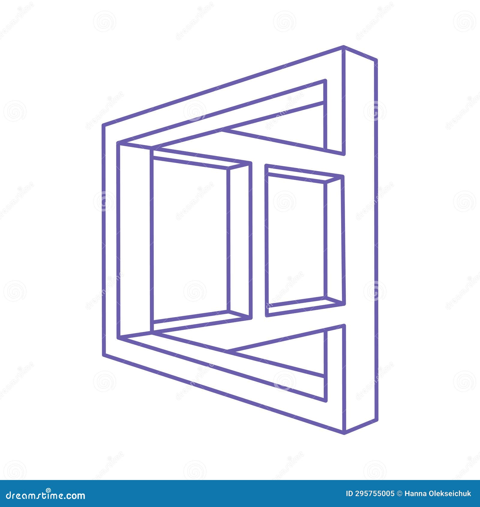 Impossible Shape. Sacred Geometry Figures. Optical Illusion. Abstract ...