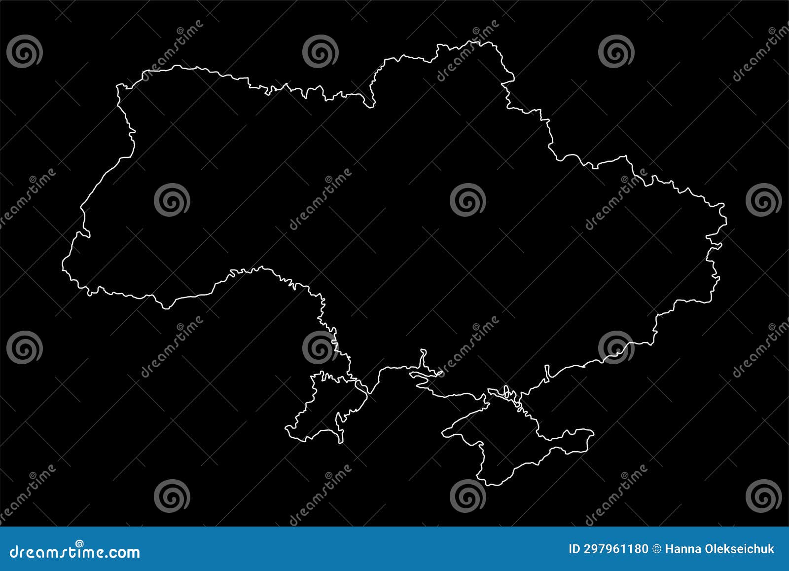 Ukraine Territory Borders with Crimea. Ukraine Country Map. European ...