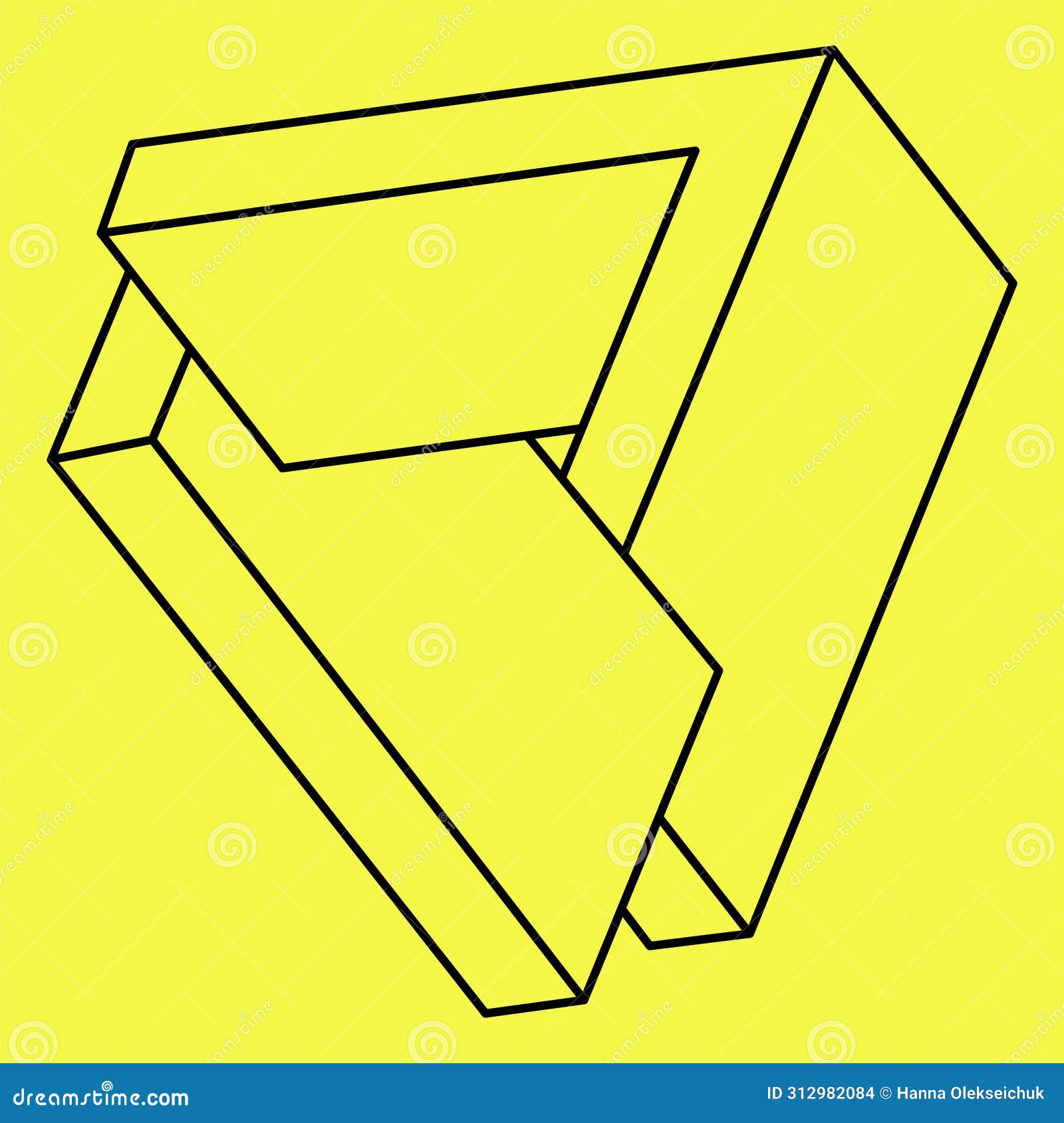 Impossible Optical Illusion Shape. Op Art Object. Impossible Figures ...