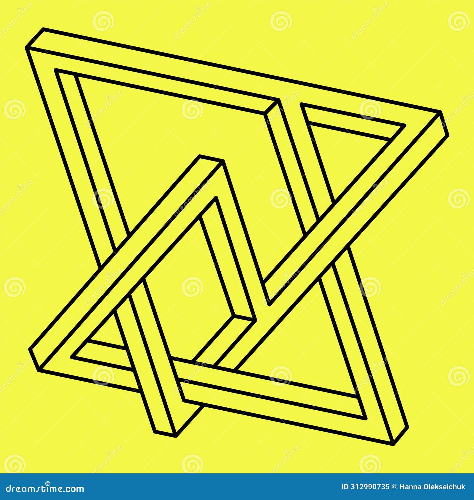 Impossible Optical Illusion Shapes. Op Art Object. Impossible Figures ...