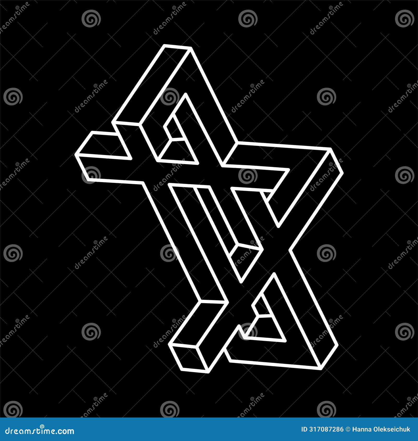 Graphic Impossible Shapes. Paradox Geometry. Optical Illusion Object ...