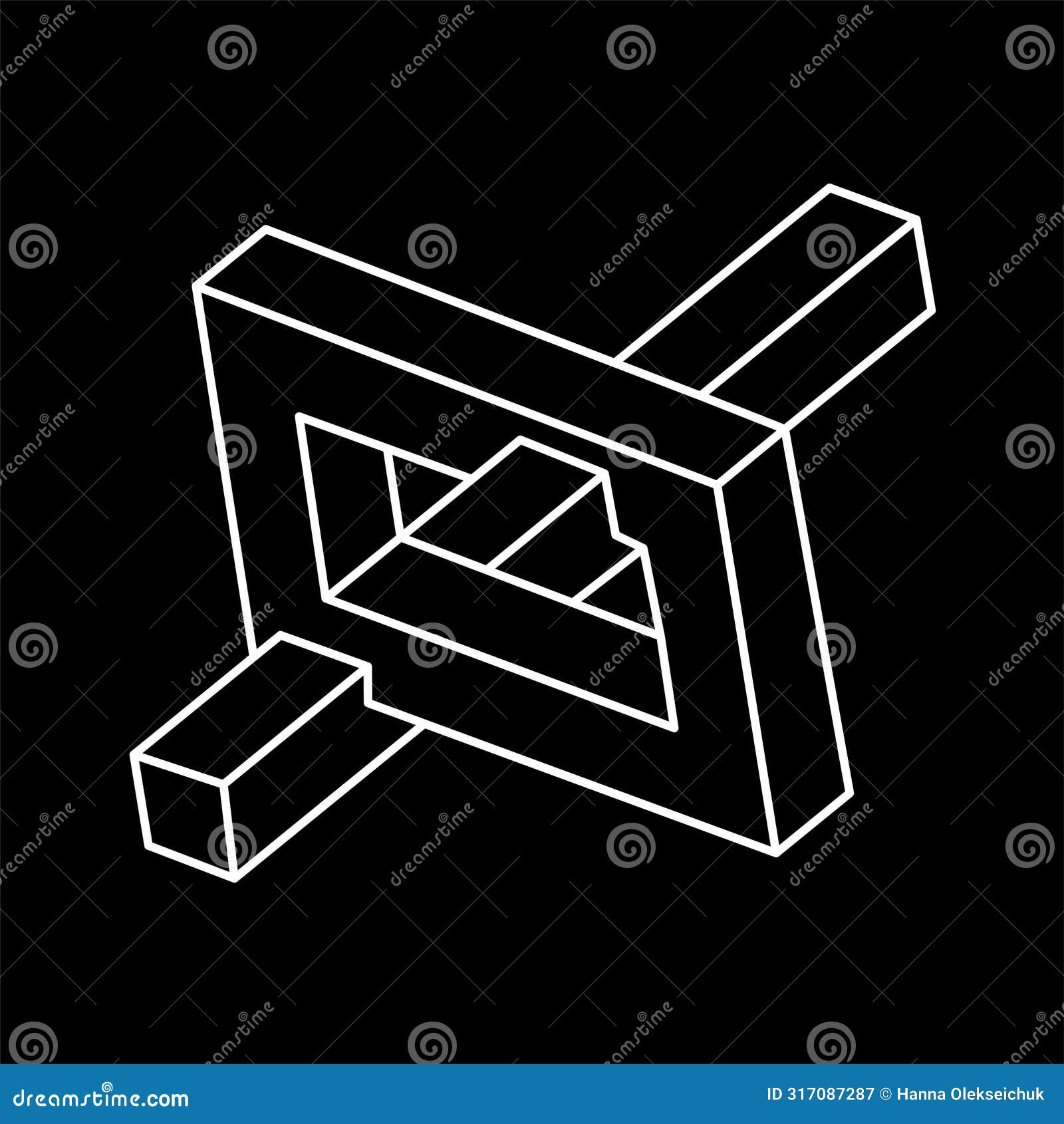 Graphic Impossible Shapes. Circle, Square And Triangle Symbols With ...