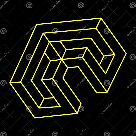 Impossible Optical Illusion Shapes. Optical Art Object. Impossible ...