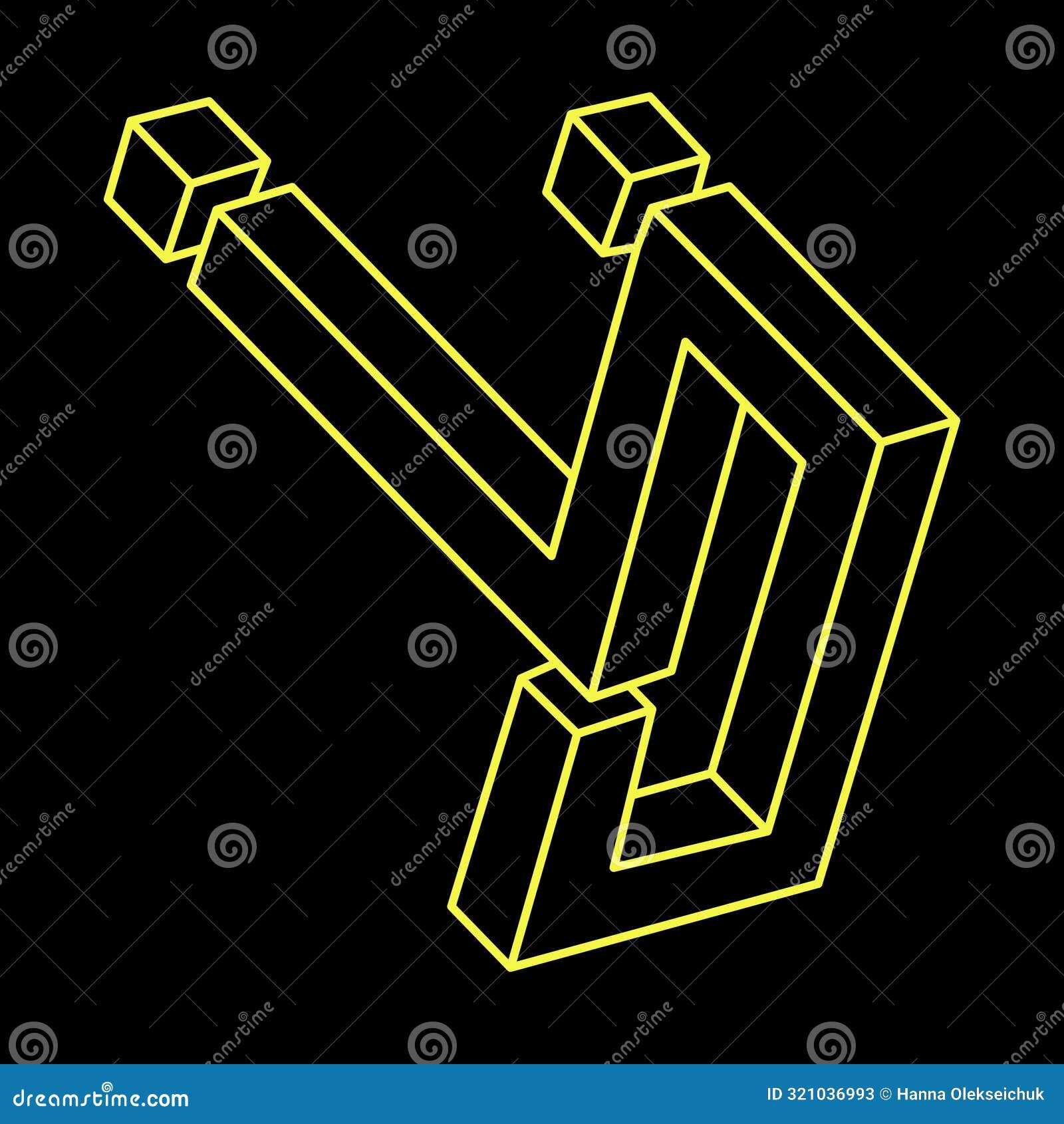 Impossible Cube. Line Design. Impossible Shapes. Optical Illusion ...