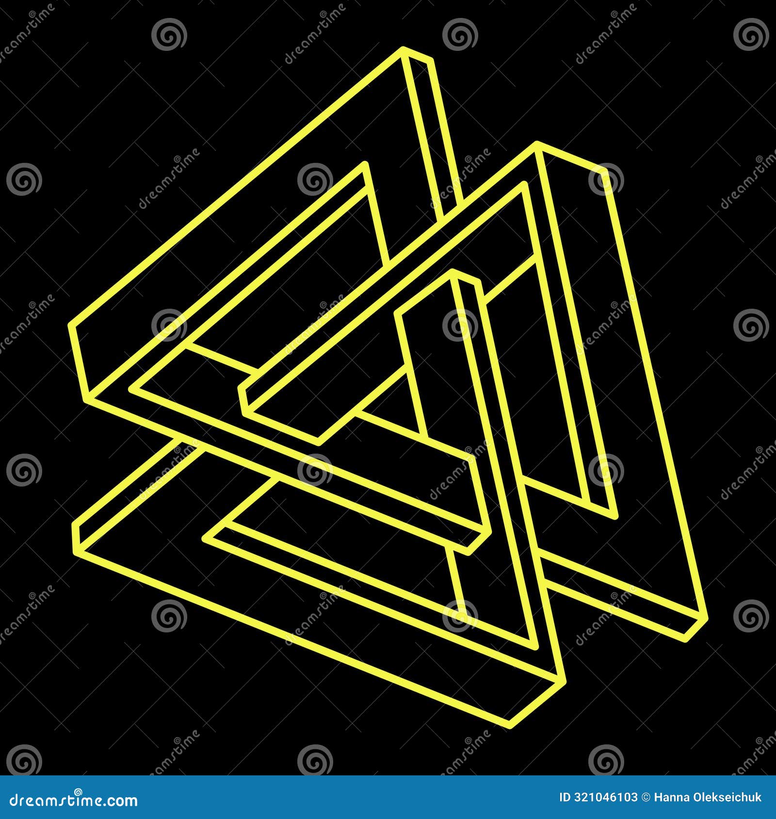 Infinite Figures. Abstract Impossible Geometry Graphic Design, Linear ...