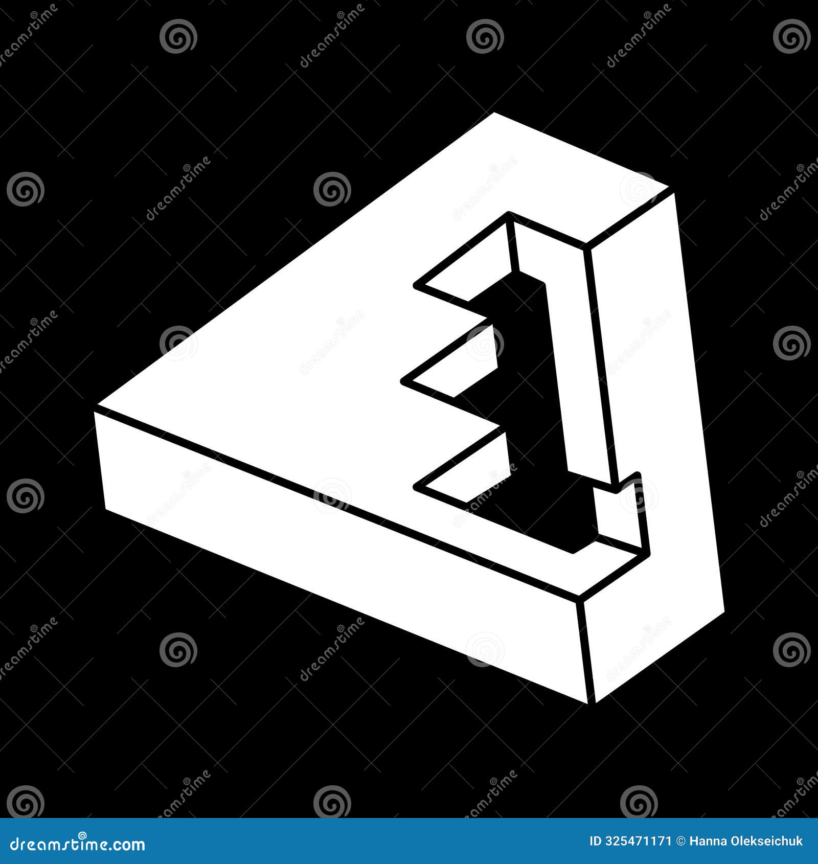 Optical Illusion Shapes. Optical Art Object. Impossible Figures. Geometry. Paradox. Vector ...