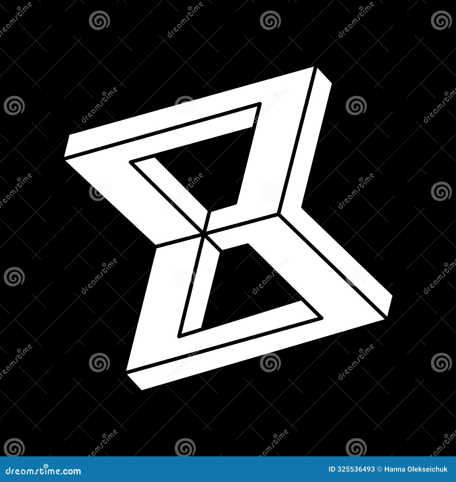 Impossible Object. Optical Illusion Shapes. Escher Paradox. 3d ...