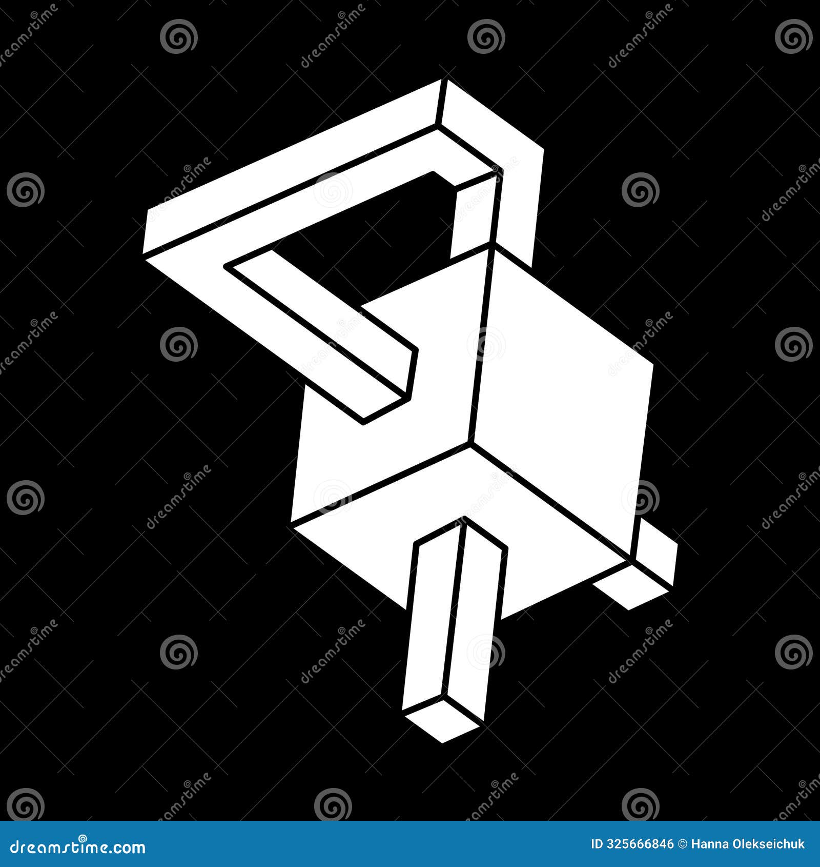 Optical Illusion Shapes. Sacred Geometry Figure. Impossible Object ...