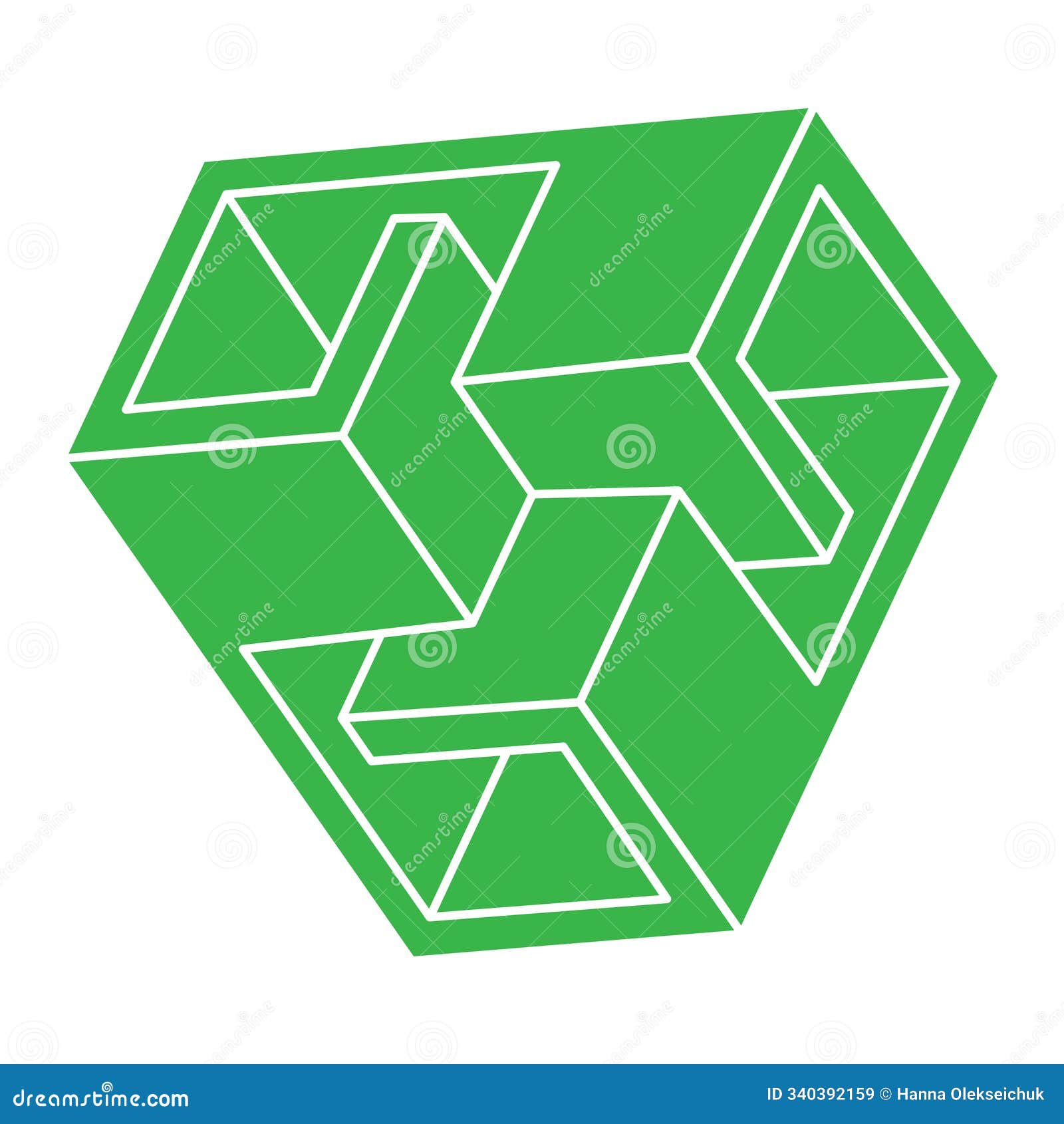 Logo. Impossible Shape, Optical Illusion, Vector. Optical Art Object ...