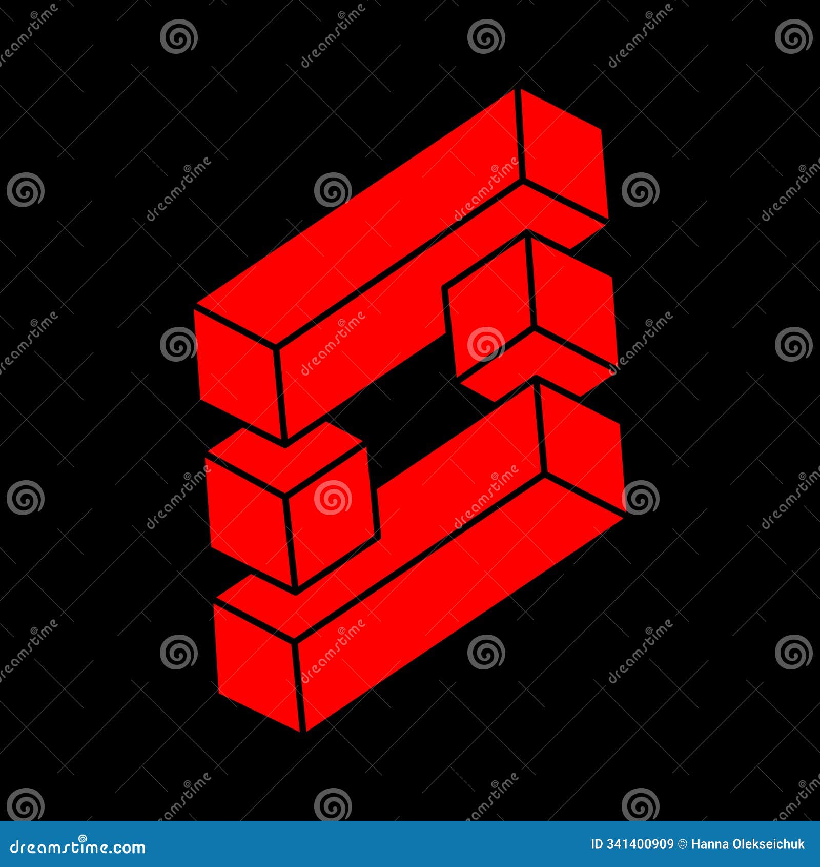 Impossible Shapes. Sacred Geometry. Optical Illusion Figure. Abstract ...