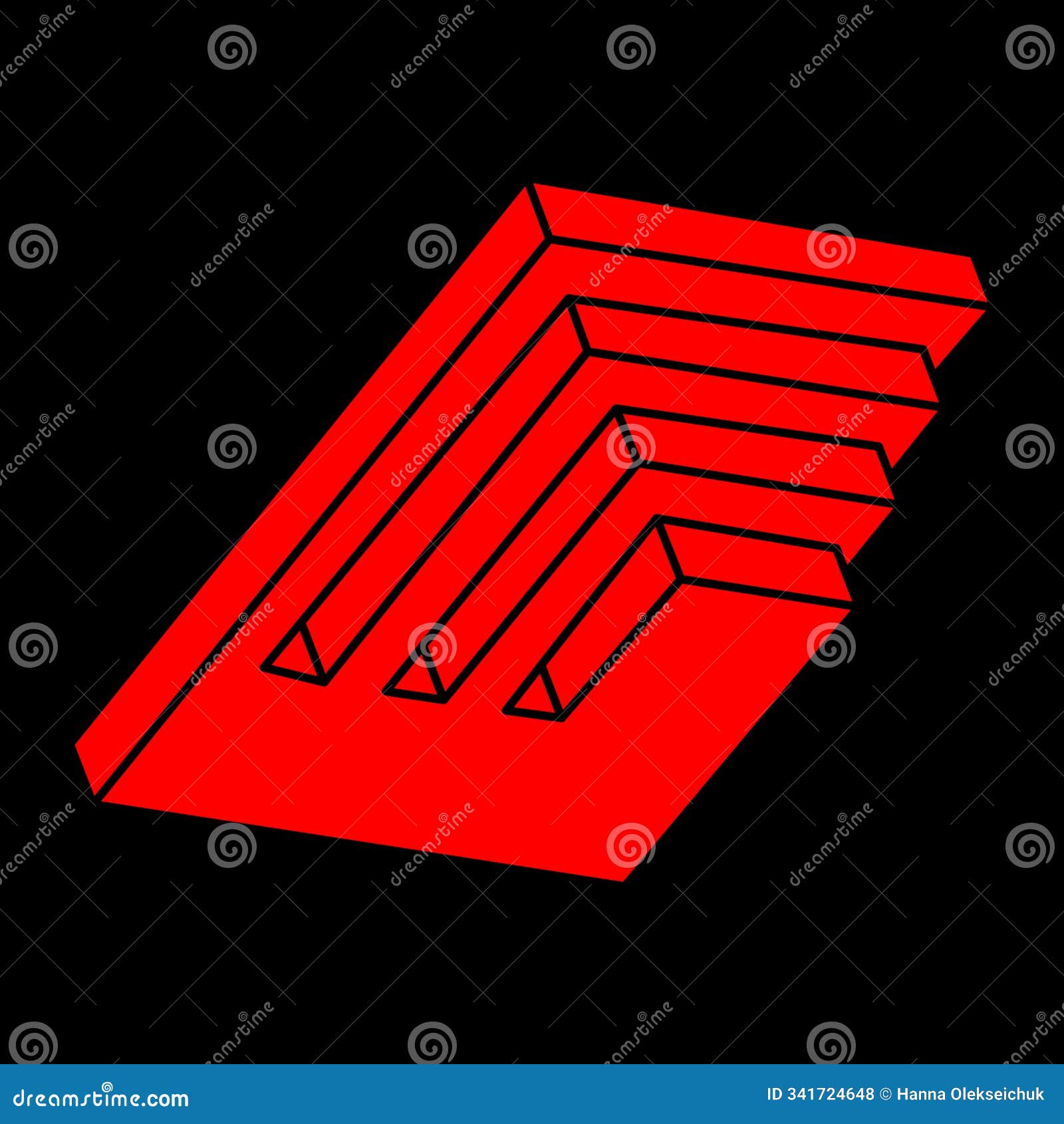 Logo. Impossible Shapes, Optical Illusion, Vector. Optical Art Objects ...