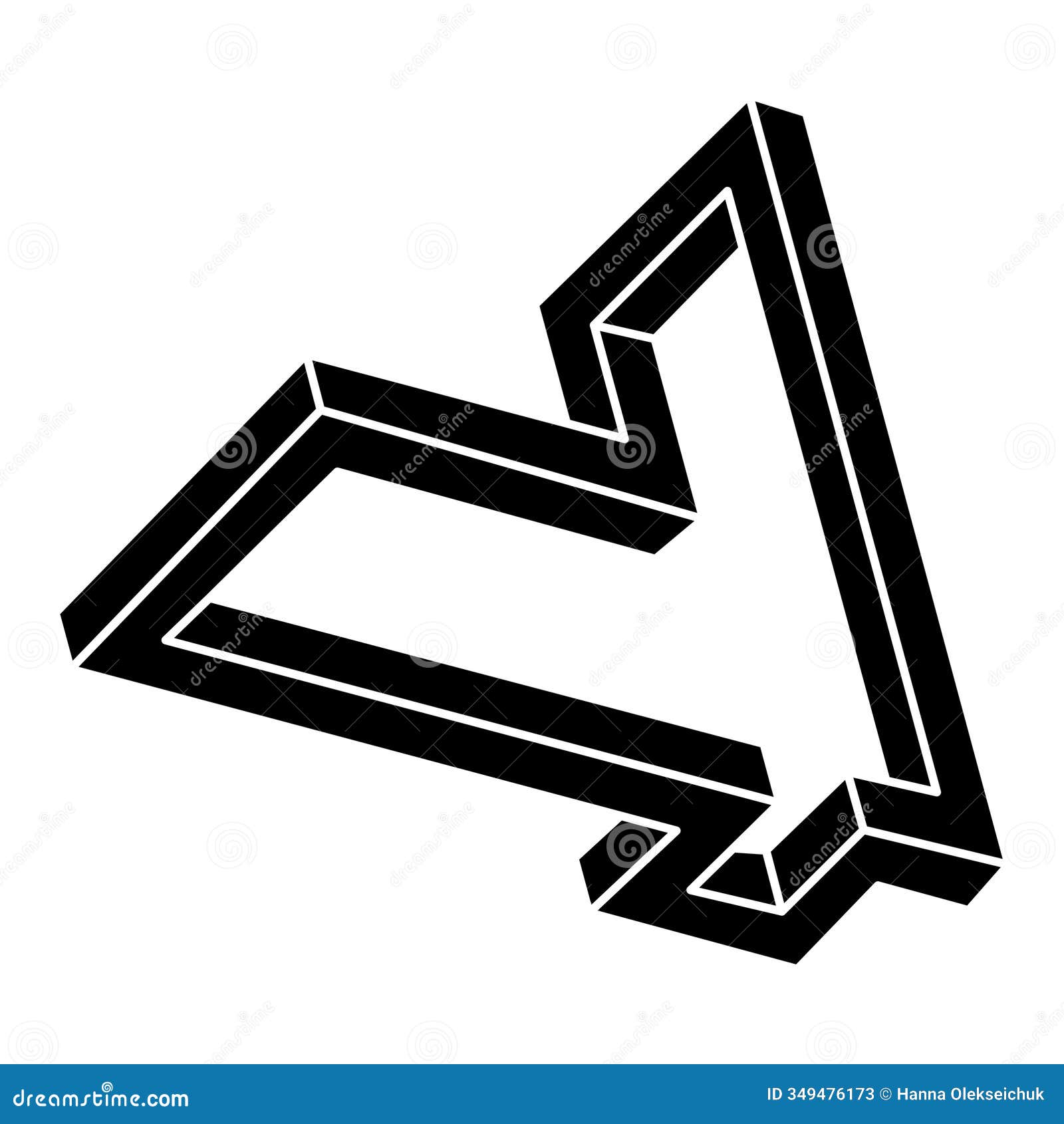 Impossible Optical Illusion Shapes. Optical Art Object. Impossible ...