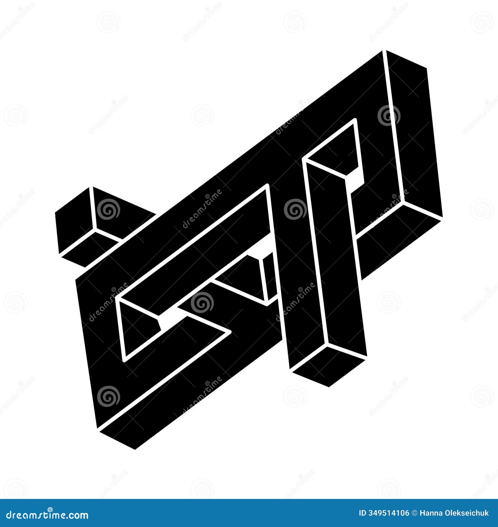 Impossible Optical Illusion Shapes. Op Art Objects. Impossible Figures ...