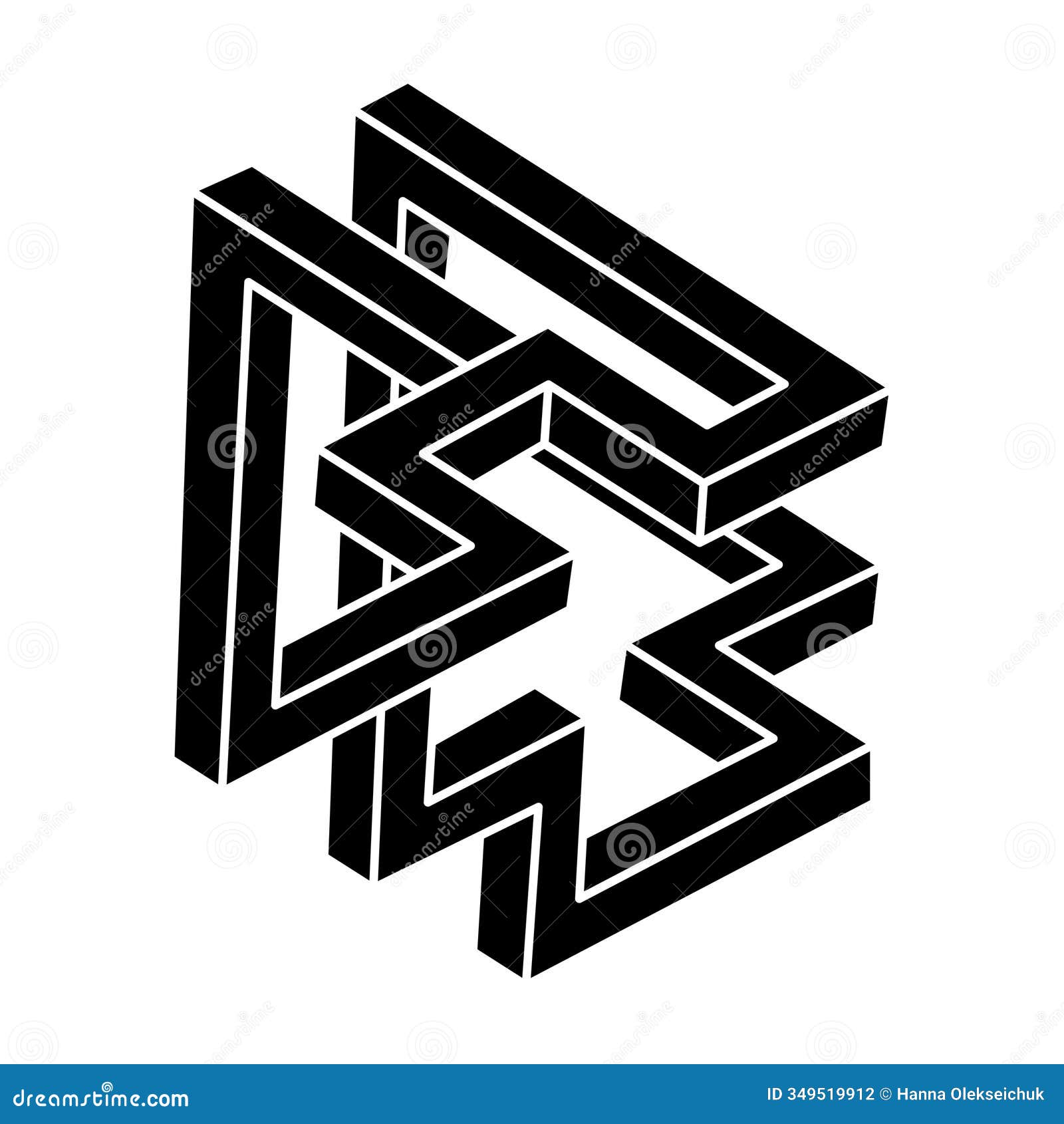 Impossible Optical Illusion Shapes. Logo. Optical Art Objects ...