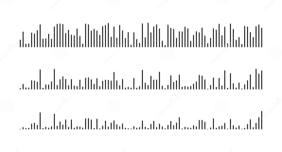 Waveform Patterns Logo. Equalizer Flat Symbols. Voice Message Templates ...