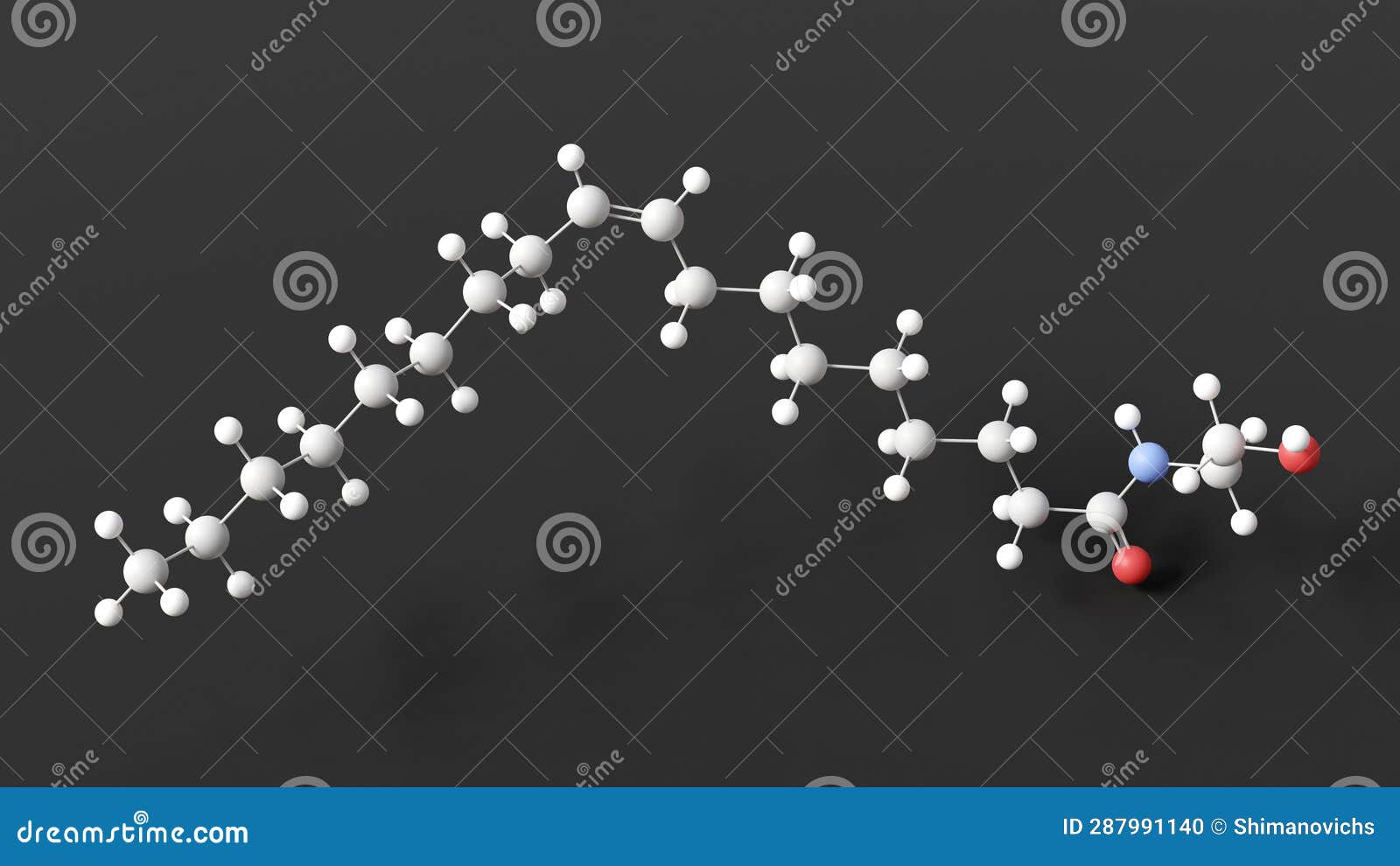 Oleoylethanolamide Molecule, Molecular Structure, Ethanolamide Lipid ...