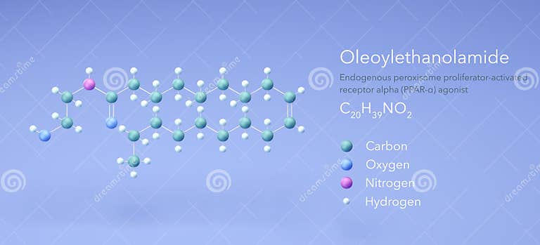 Oleoylethanolamide Molecule, Molecular Structures, Neurotransmitters ...
