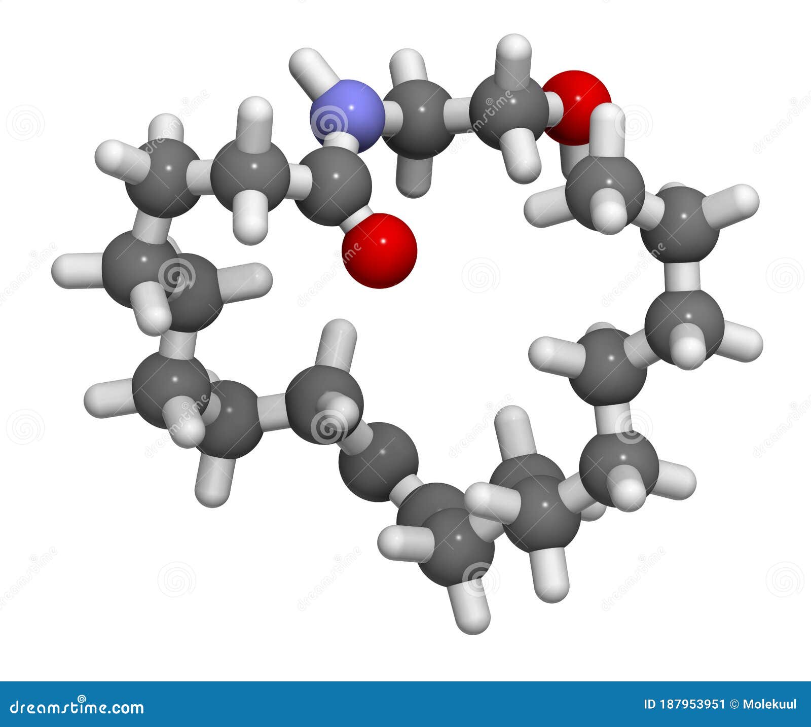 Oleoylethanolamide Or OEA Molecule. Skeletal Formula. Chemical ...