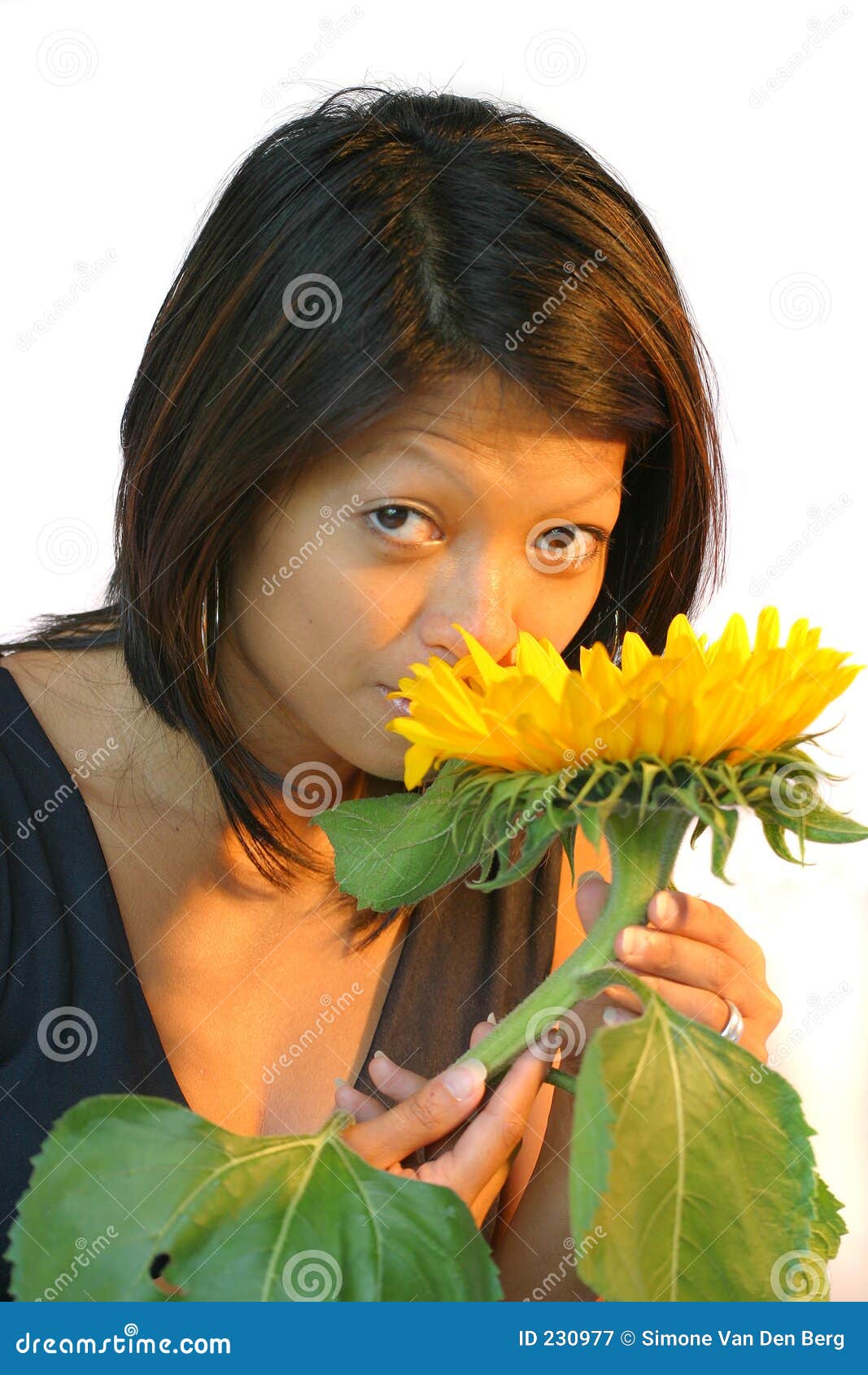 Oler la flor imagen de archivo. Imagen de diversidad, hermoso - 230977