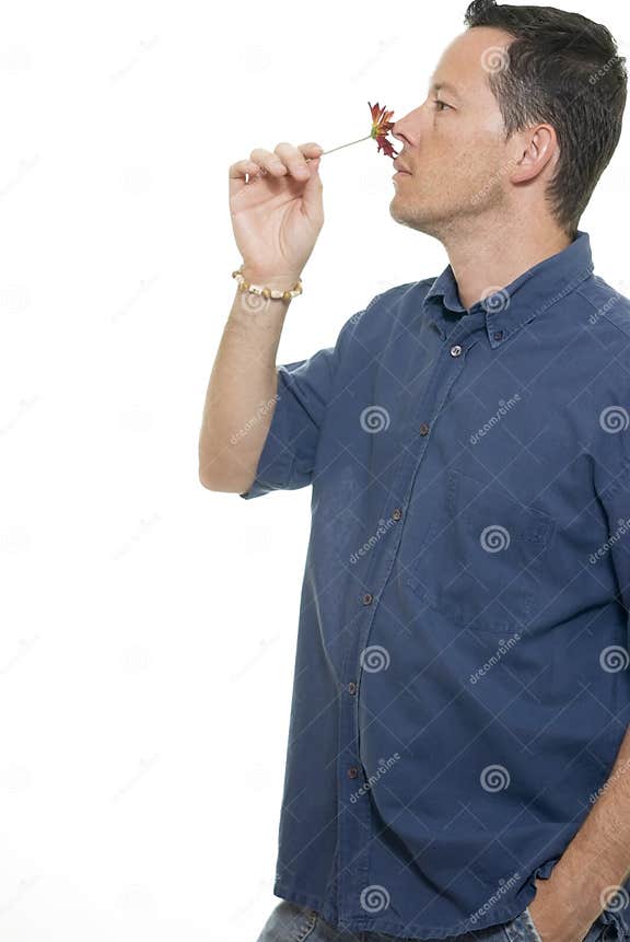 Oler una flor foto de archivo. Imagen de lifestyle, gente - 15513856