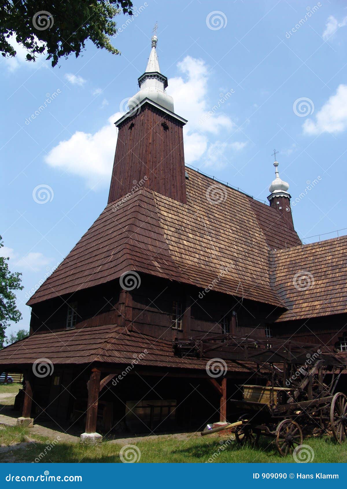 Olesno Wooden Church stock photo. Image of wood, wooden - 909090