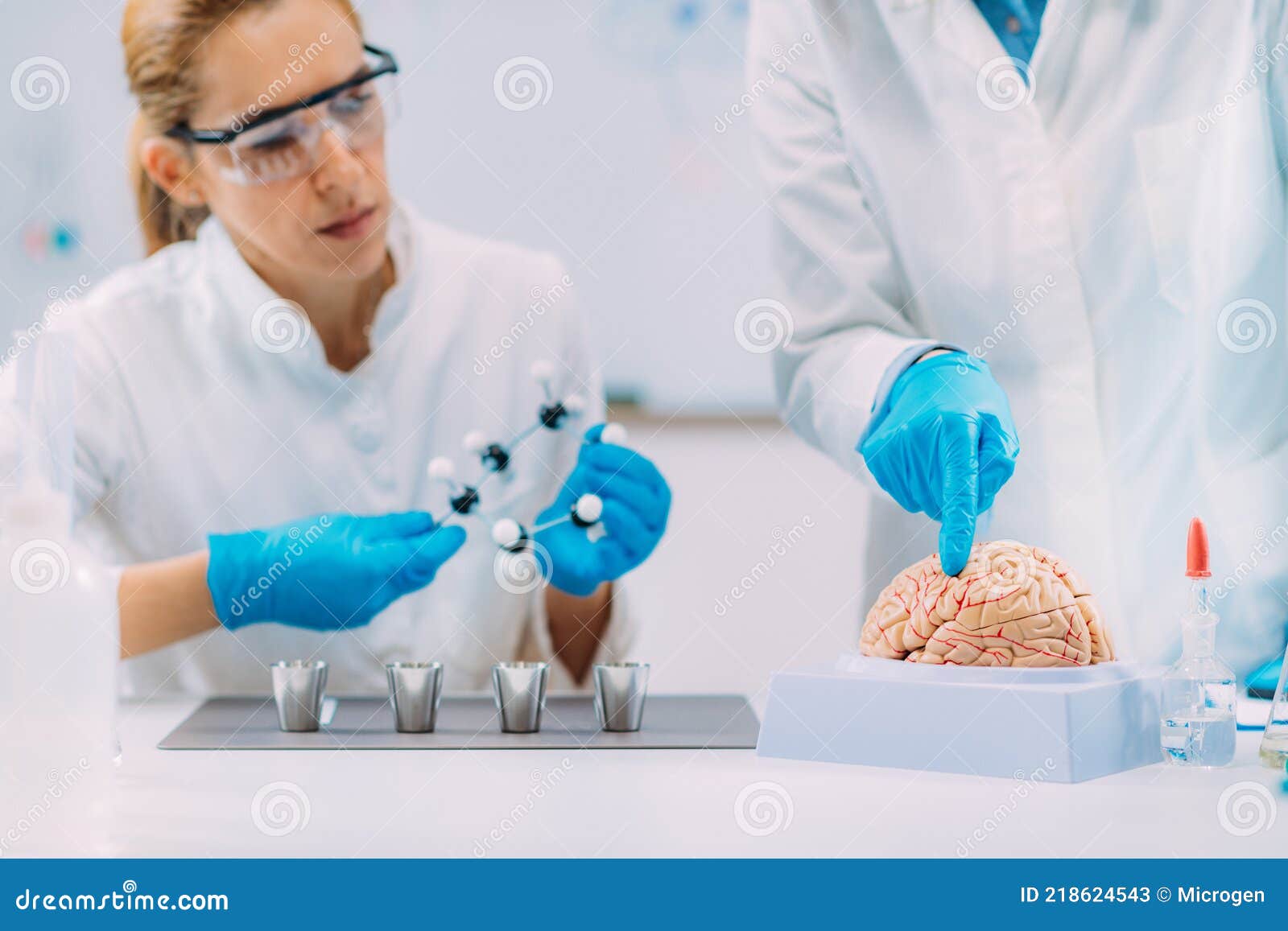 Olfaction. Female Scientist Examining Smell Stock Image - Image of ...
