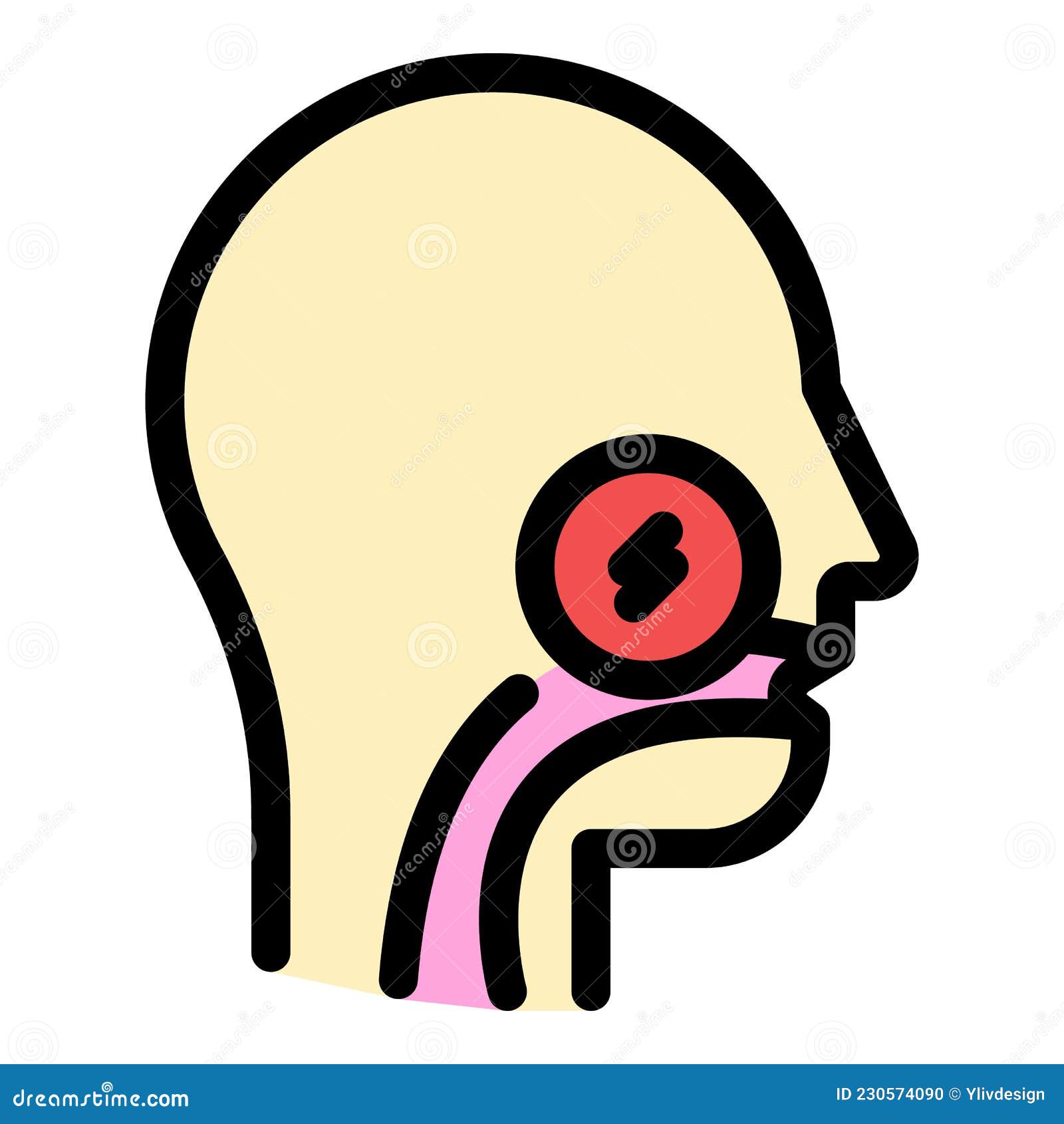 Olfactory System Icon Color Outline Vector | CartoonDealer.com #230564883