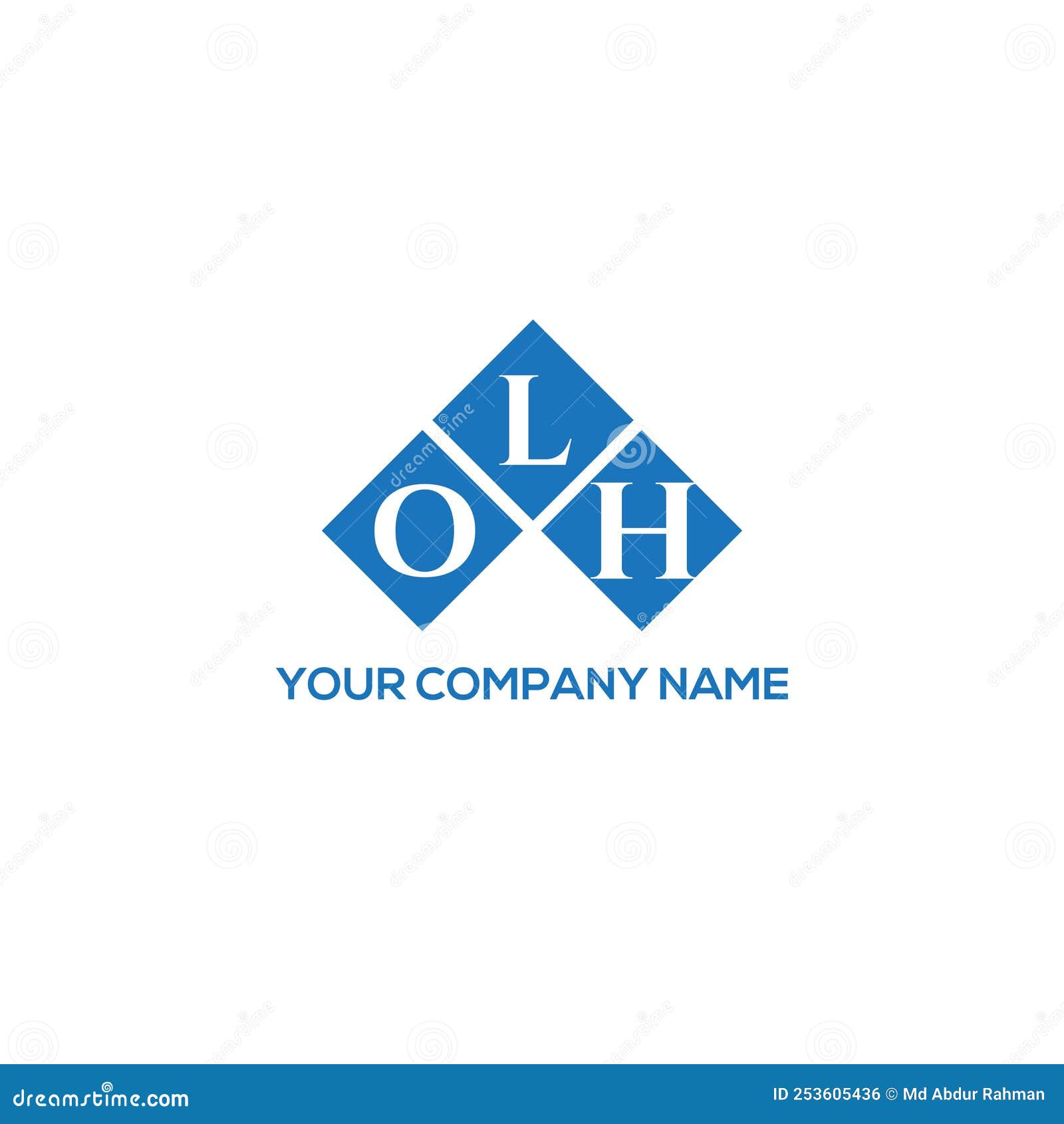 OLH Letter Logo Design on WHITE Background. OLH Creative Initials ...