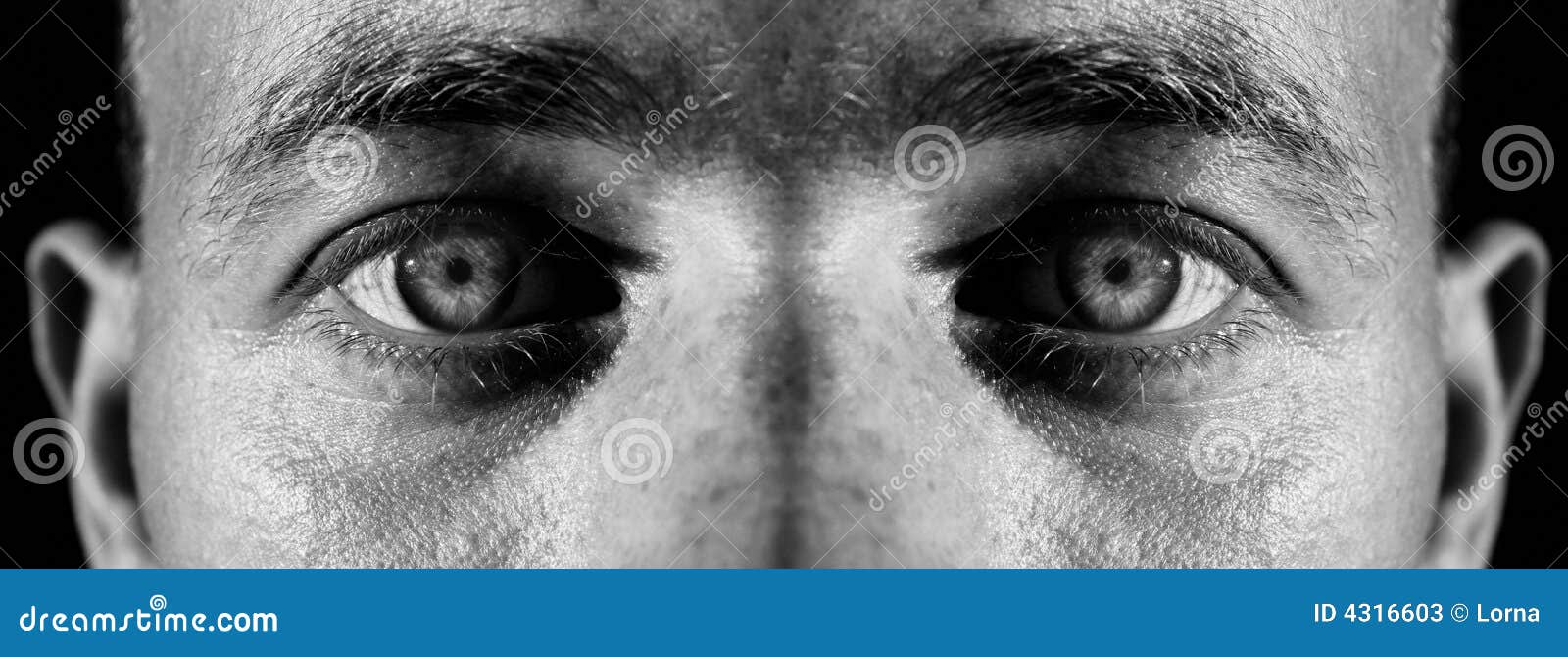 Olhar fixo mau dos olhos imagem de stock. Imagem de focalizar - 4316603