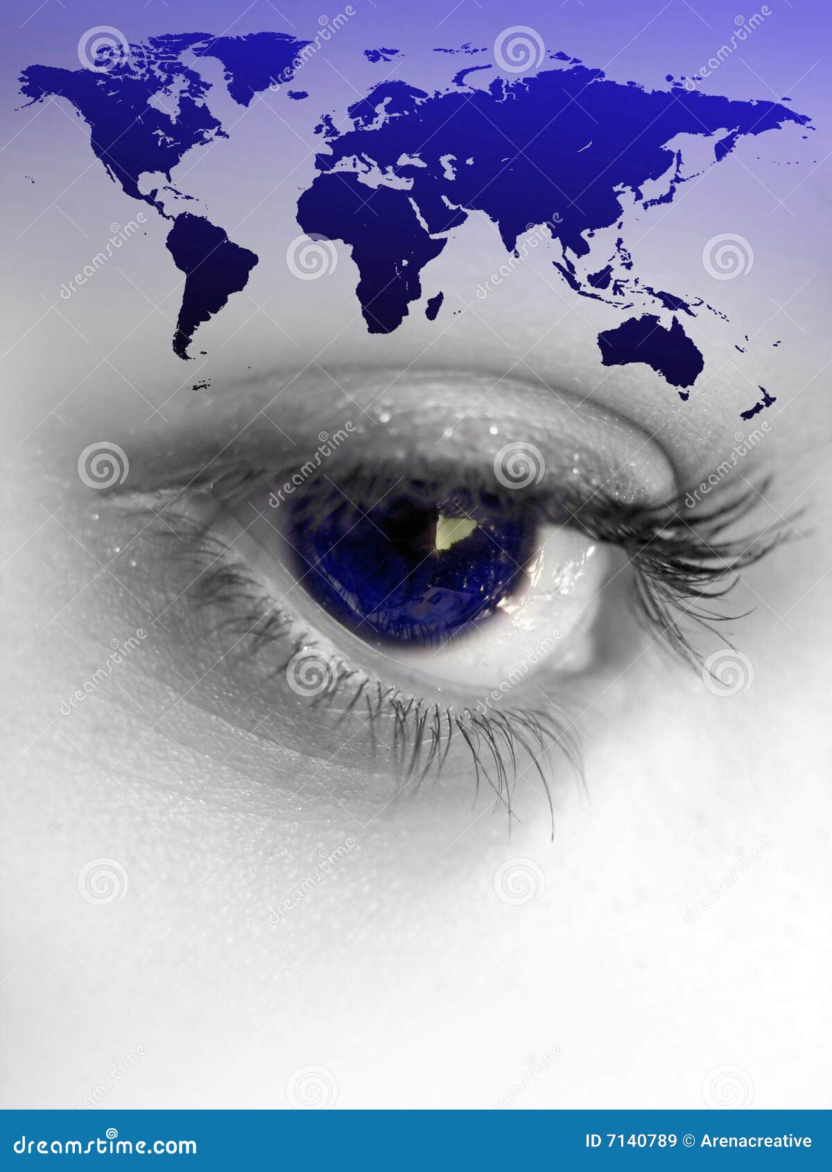 Olho do mundo ilustração stock. Ilustração de oceano, europa - 7140789