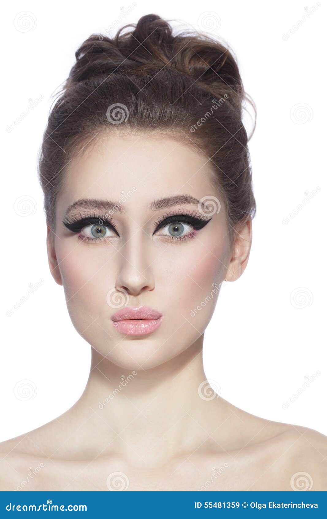 Olhos grandes imagem de stock. Imagem de radiante, fresco - 55481359