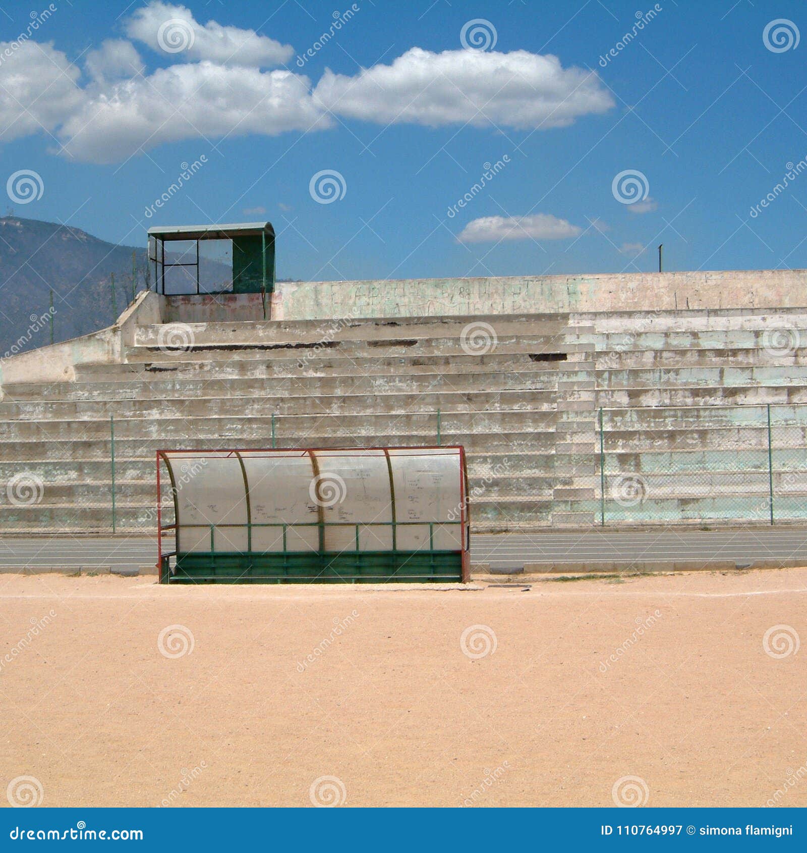 View of a stadium bench stock image. Image of outdoors - 110764997