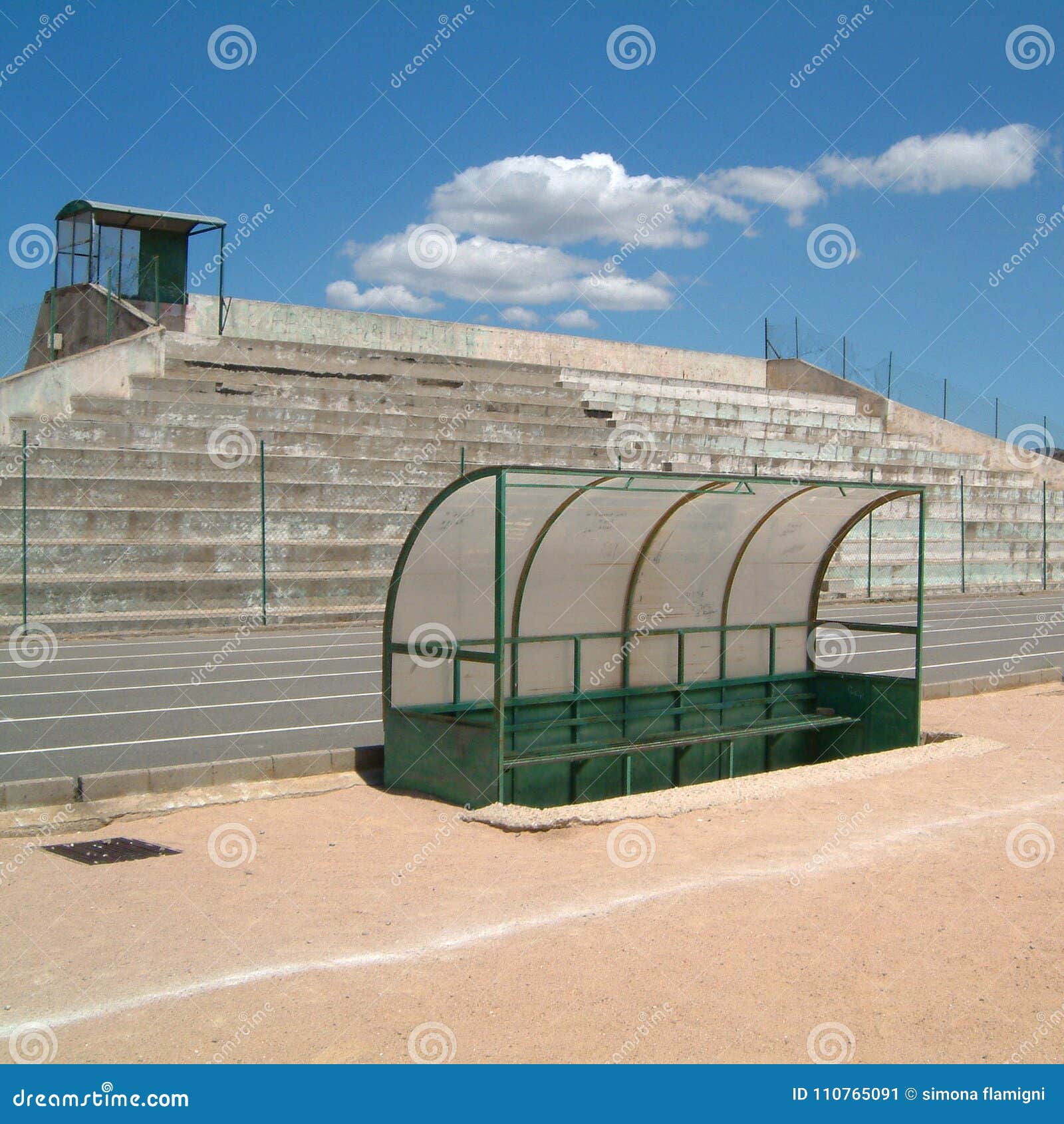 View of a stadium bench stock image. Image of outdoors - 110765091