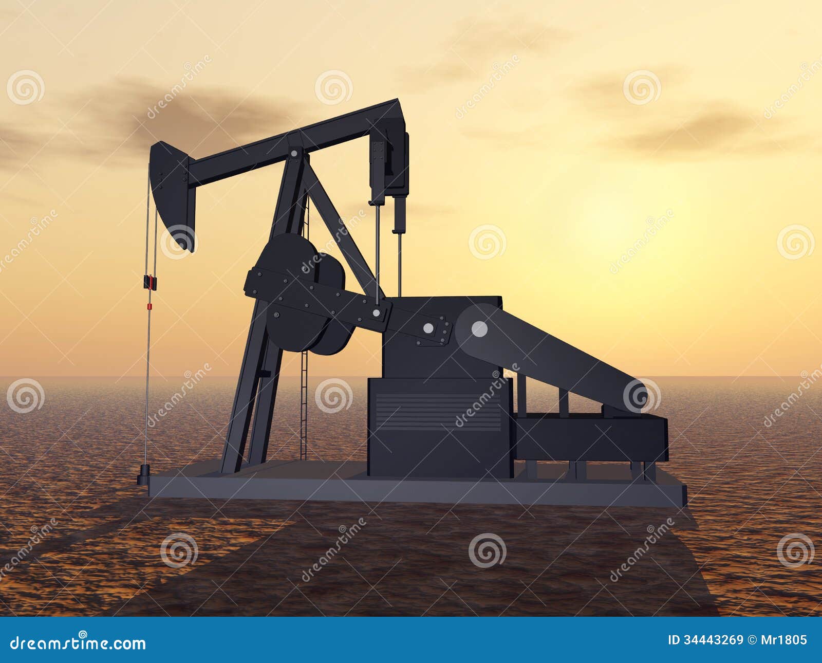 Oliepomp stock illustratie. Illustration of productie - 34443269